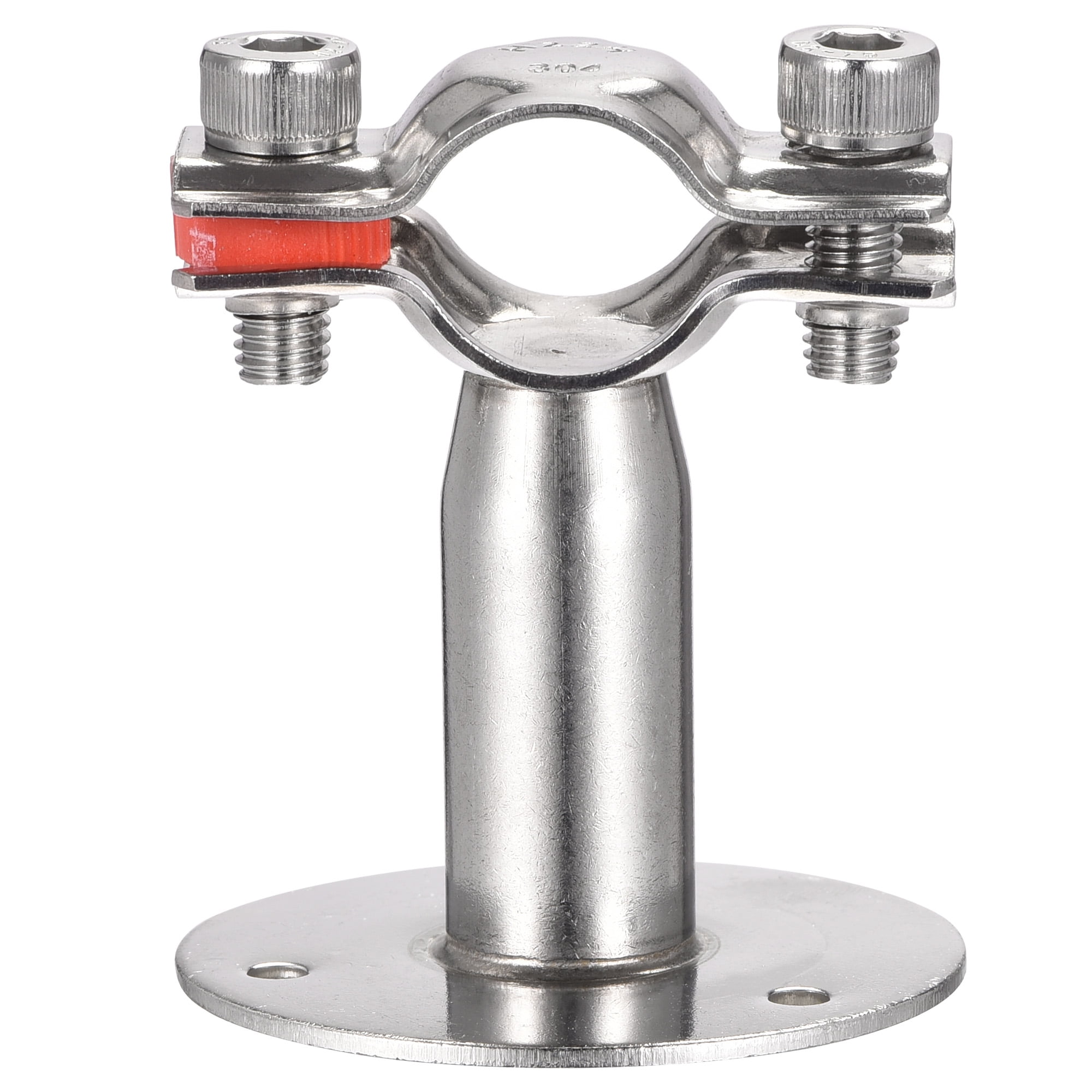 Uxcell 304 Stainless Steel Wall Mount Ceiling Mount Pipe Support Clamp ...