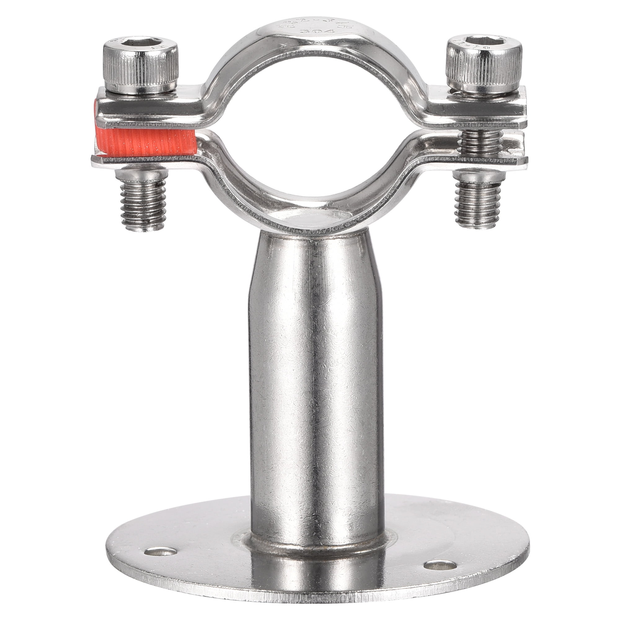 Uxcell 304 Stainless Steel Wall Mount Ceiling Mount Pipe Support Clamp ...