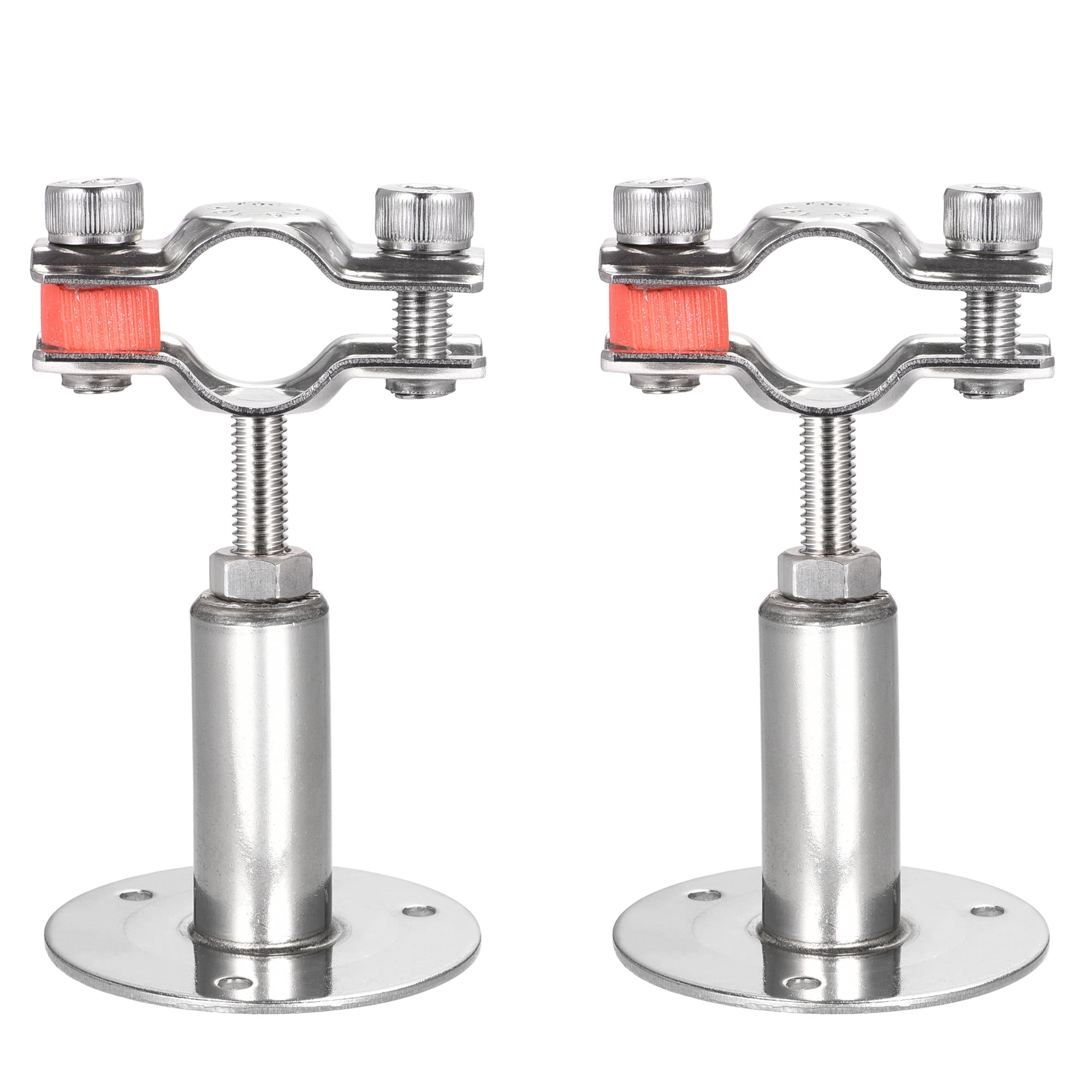 Uxcell 304 Stainless Steel Wall Mount Ceiling Mount Pipe Support for 15 ...
