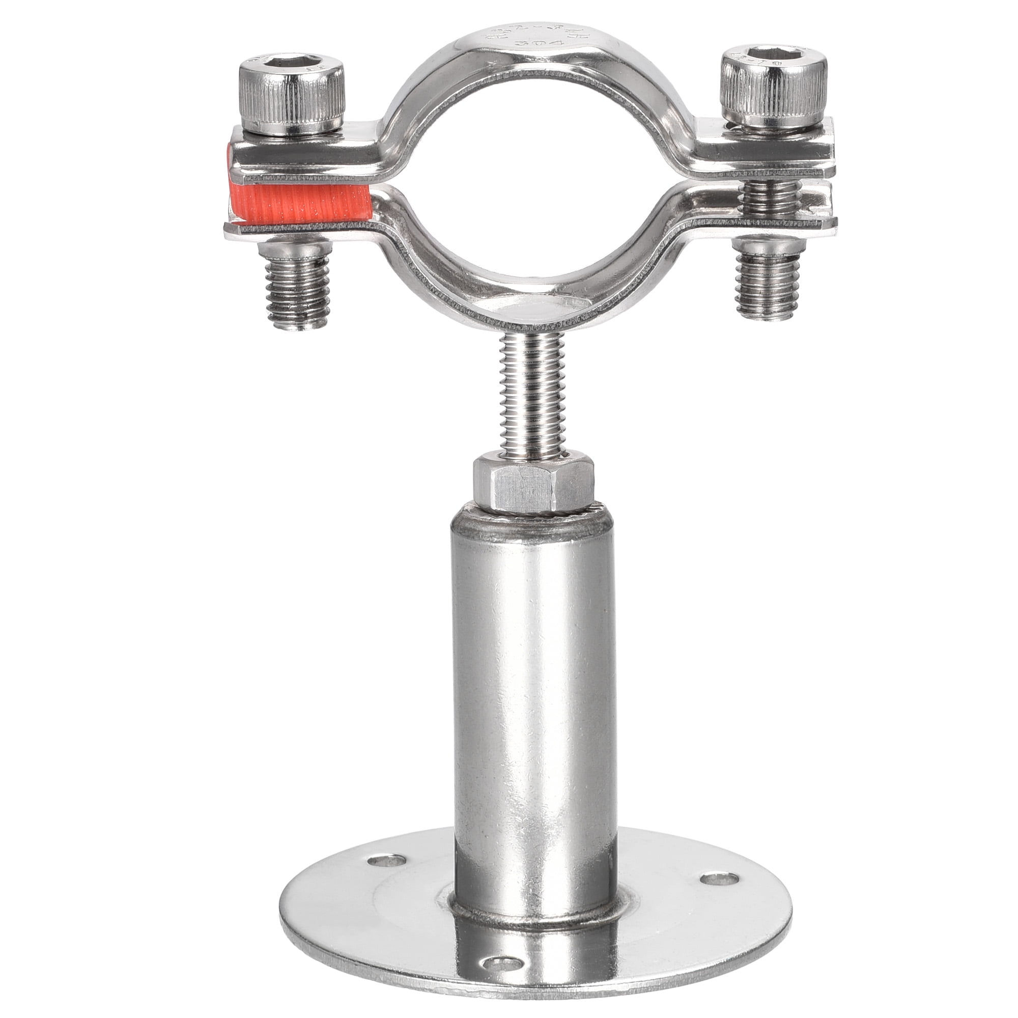 Uxcell 304 Stainless Steel Wall Mount Ceiling Mount Pipe Support for 32 ...