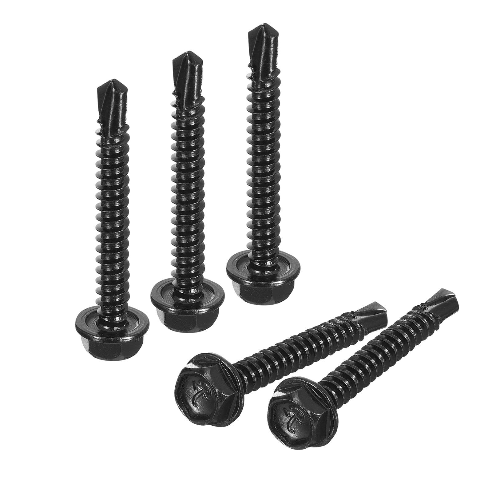 Uxcell 30Pack #10 x 1-1/2" Hex Washer Head Self Tapping Screws Sheet ...