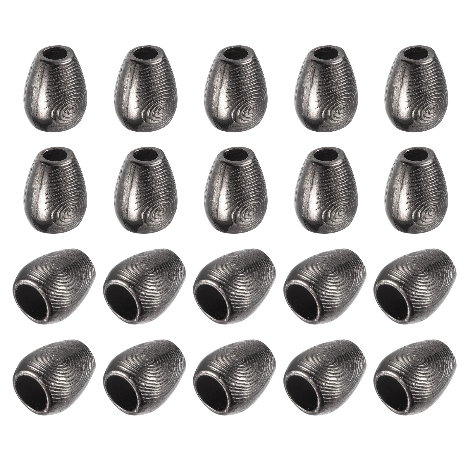 Uxcell 30Pack 3.5mm Metal Bell Stopper Conical Cord Ends Lock Fastener ...