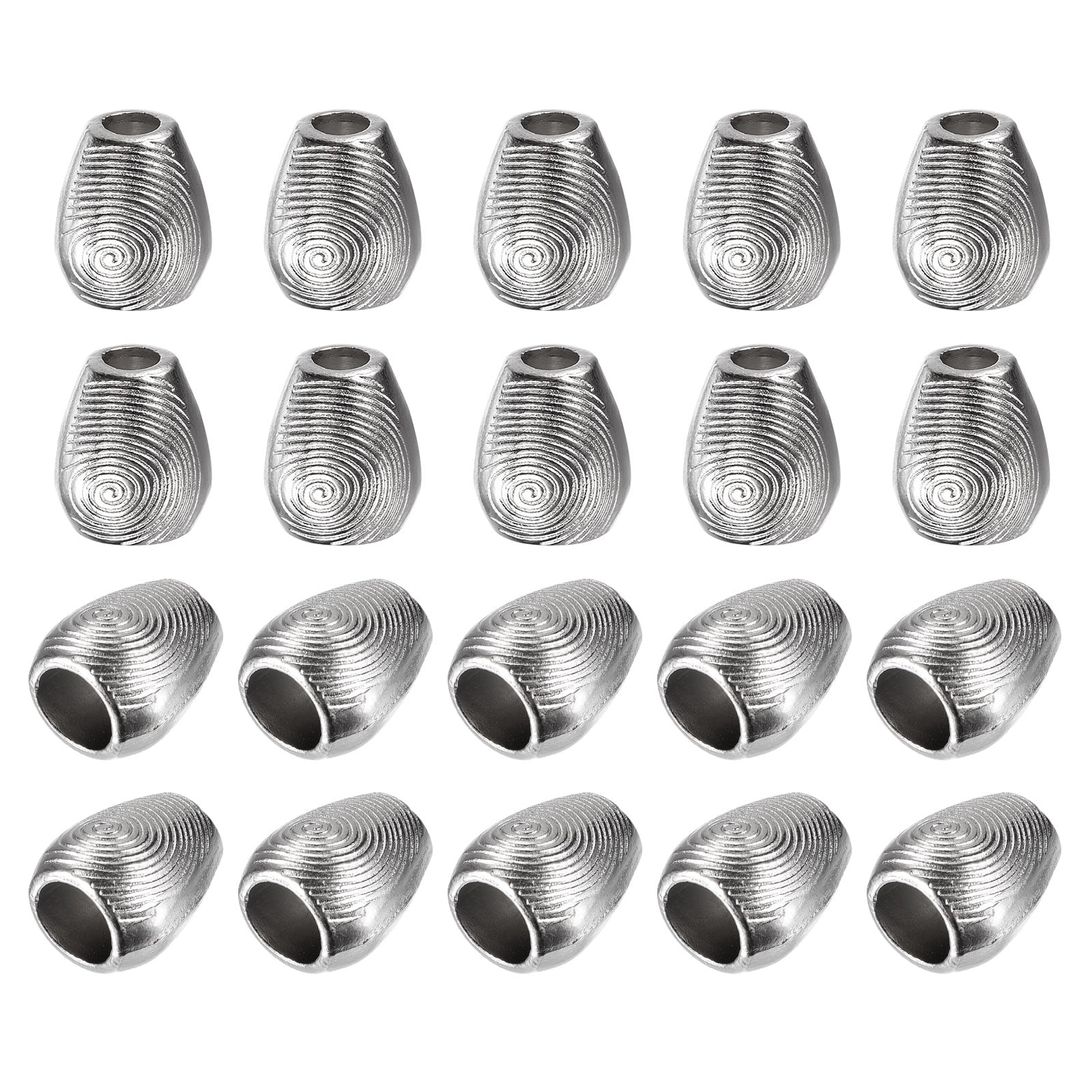 Uxcell 30Pack 3.5mm Metal Bell Stopper Conical Cord Ends Lock Fastener ...