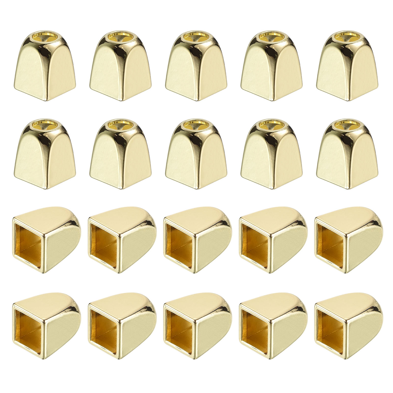 Uxcell 30Pack 4mm Metal Bell Stopper Square Cord Ends Lock Rope ...