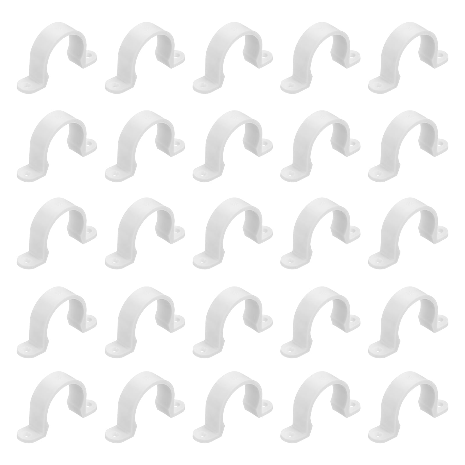 Uxcell 30Pack PVC Pipe Straps, 32mm(1-1/4") Plastic Conduit Strap 2 ...