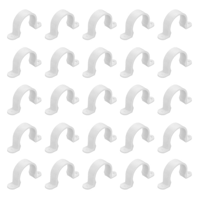 Uxcell 30Pack PVC Pipe Straps, 32mm(1-1/4") Plastic Conduit Strap 2 ...