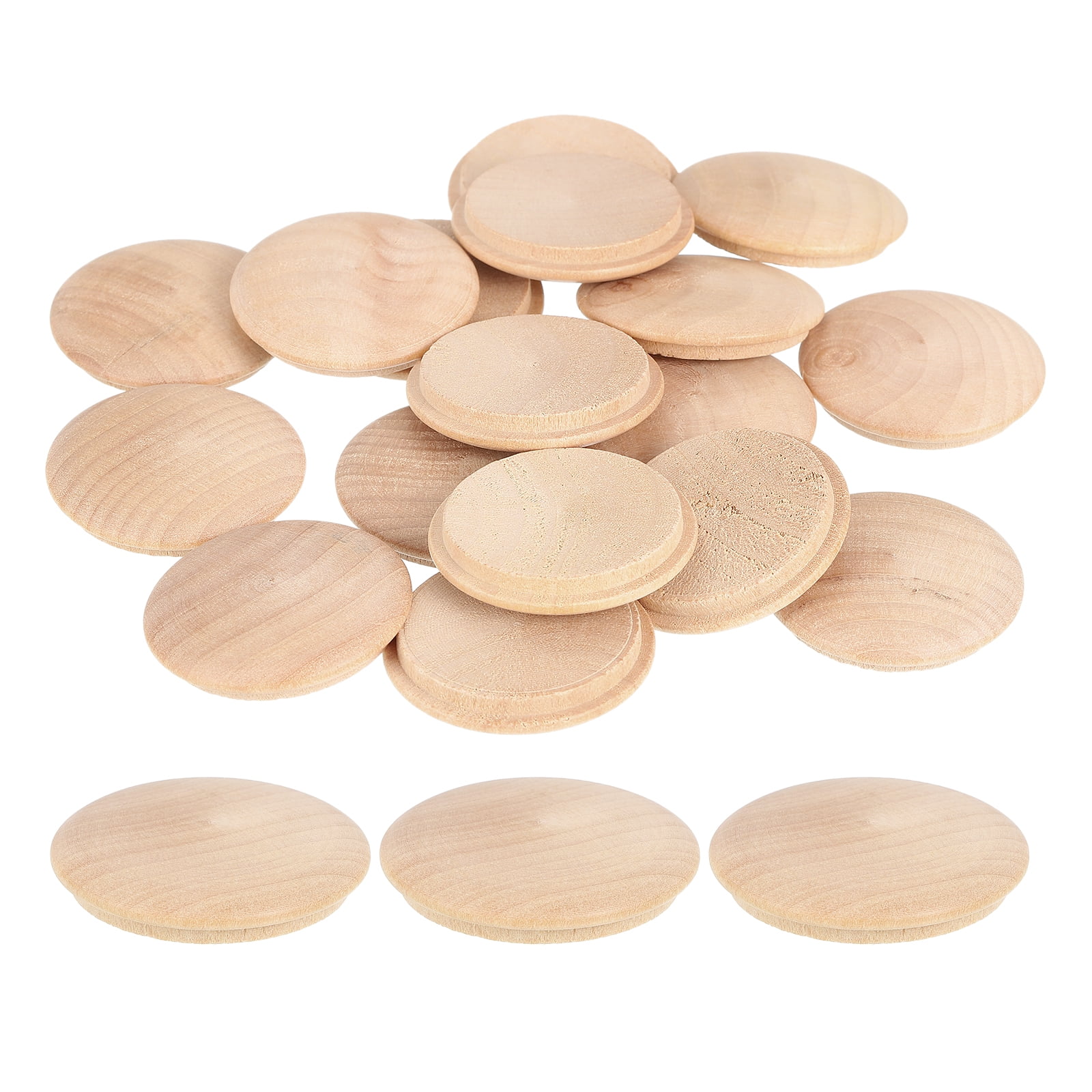Uxcell 30Pack Wood Button Plugs, 35mm/1.38" Hardwood Screw Hole Plug ...
