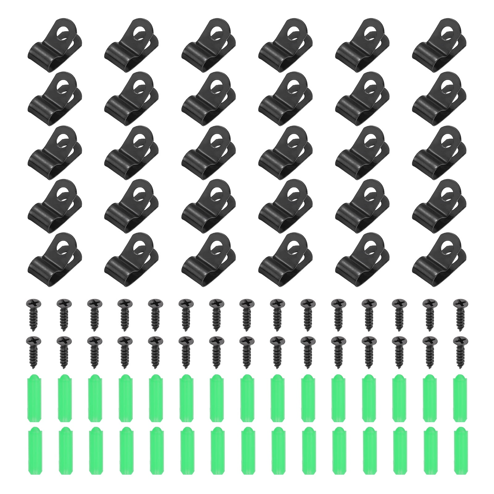 Uxcell 30Pcs 6mm(1/4") Fence Wire Clamps, Agricultural Fencing Mounting ...