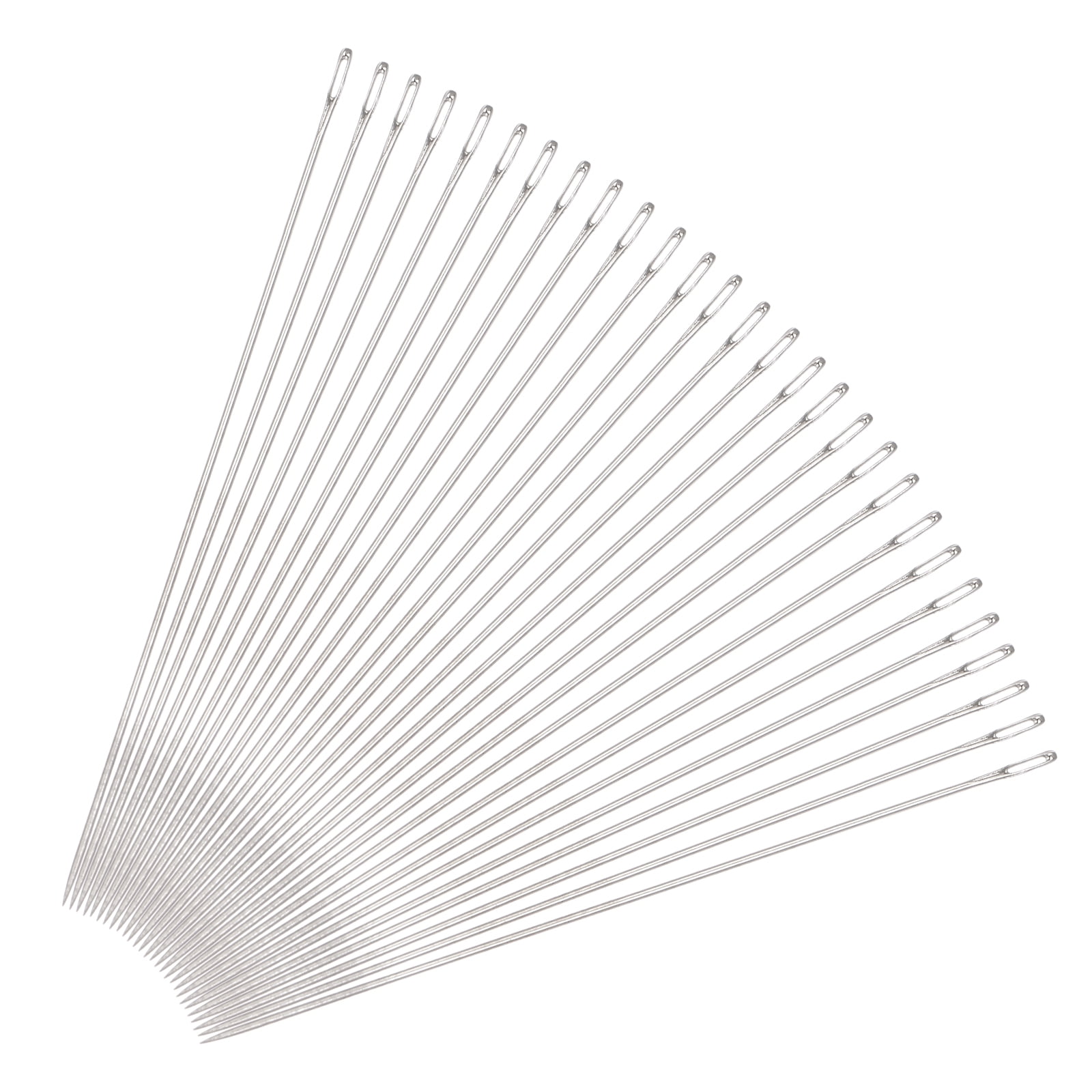 Uxcell 30Pcs Beading Needles Fine Thin Long Straight Sewing Embroidery ...