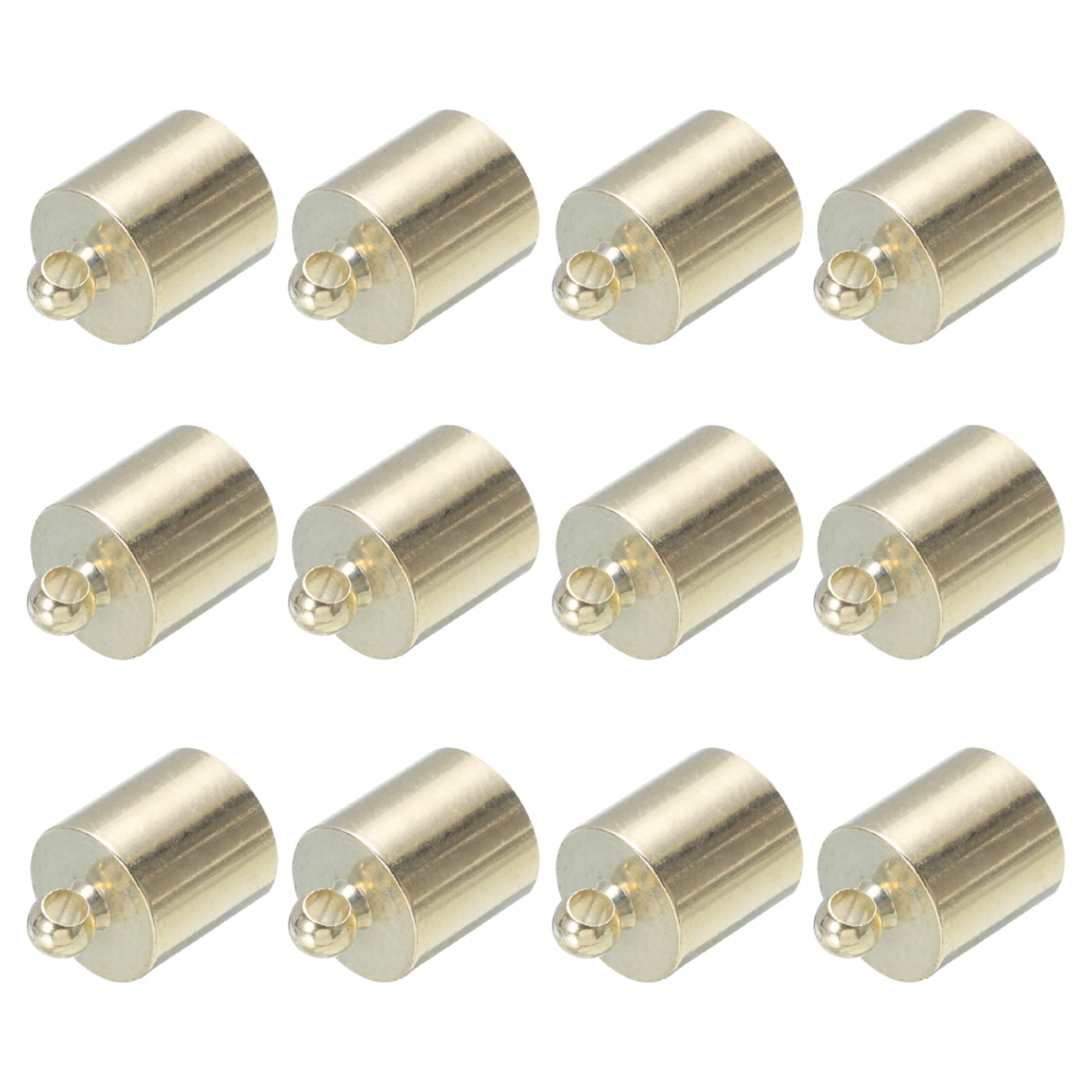 Uxcell 30Pcs Cord End Caps 12mm End Cap Barrel Beads Kumihimo 8mm Dia ...
