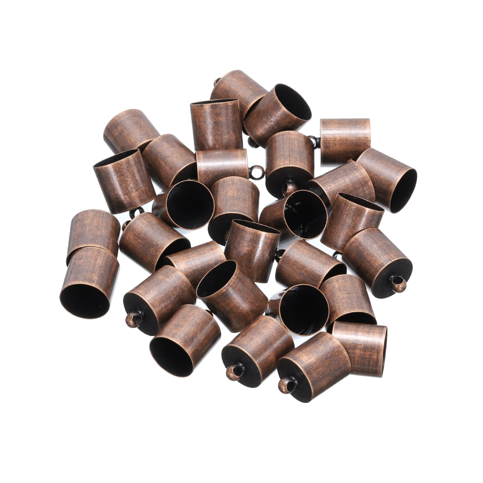 Uxcell 30Pcs Cord End Caps 14mm End Cap Barrel Beads Kumihimo 10mm Dia ...