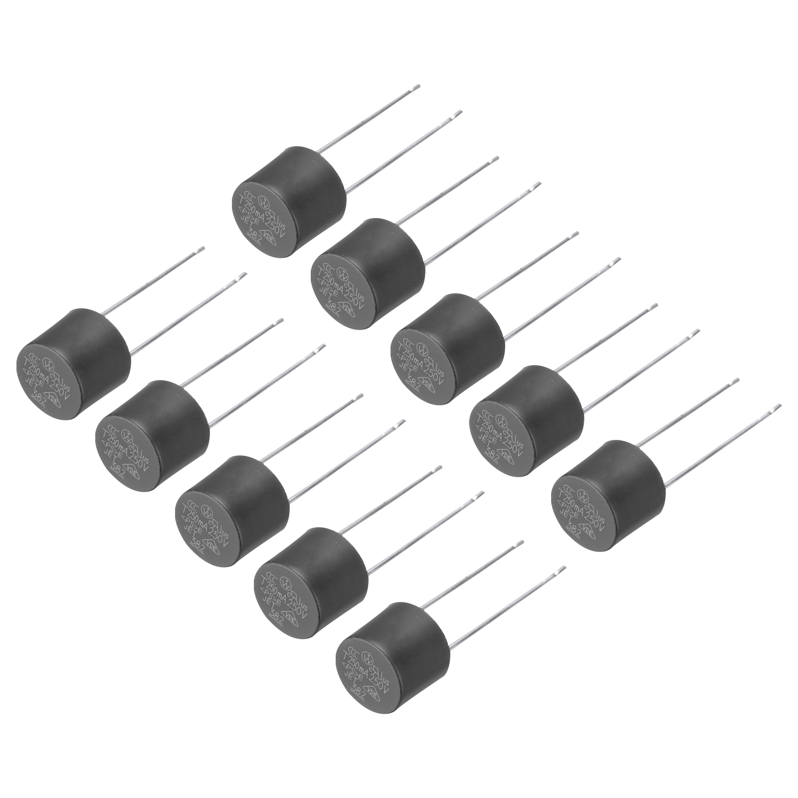 Uxcell 30Pcs Cylindrical DIP Mounted Miniature Slow Blow Micro Fuse for ...