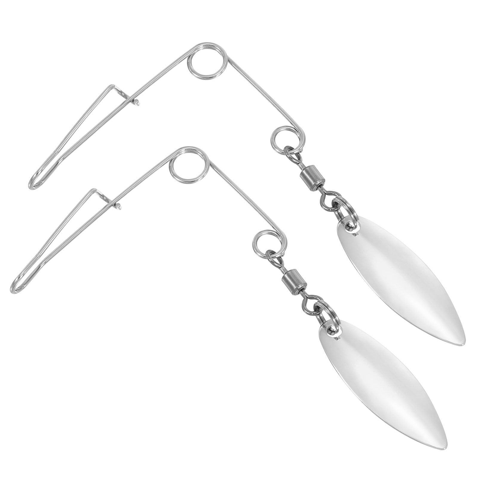 Uxcell 30Pcs Fishing Spinnerbait Wire with Blade, Medium-sized Willow ...