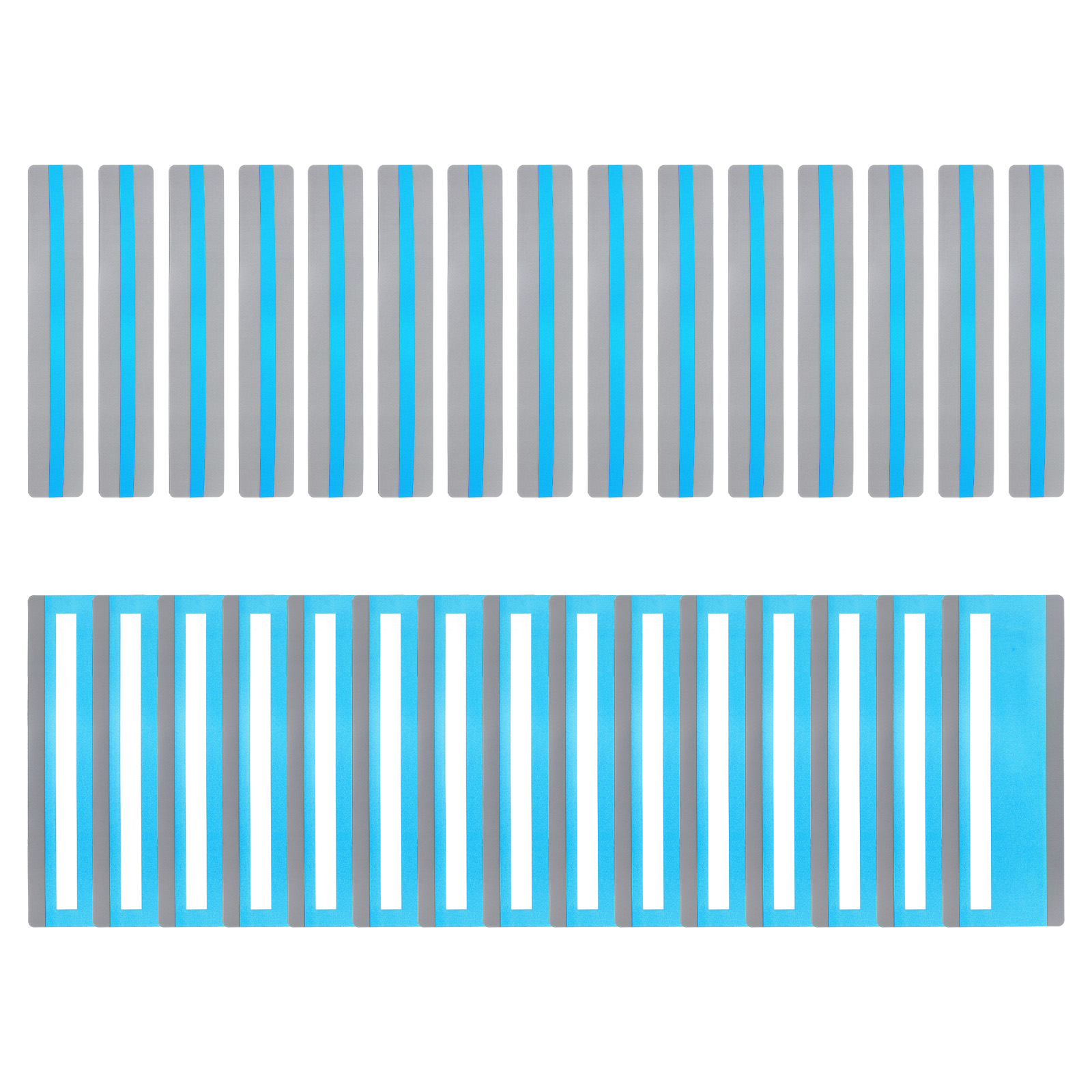 Uxcell 30Pcs Guided Reading Highlight Strips, 2 Sizes Colored Overlay ...