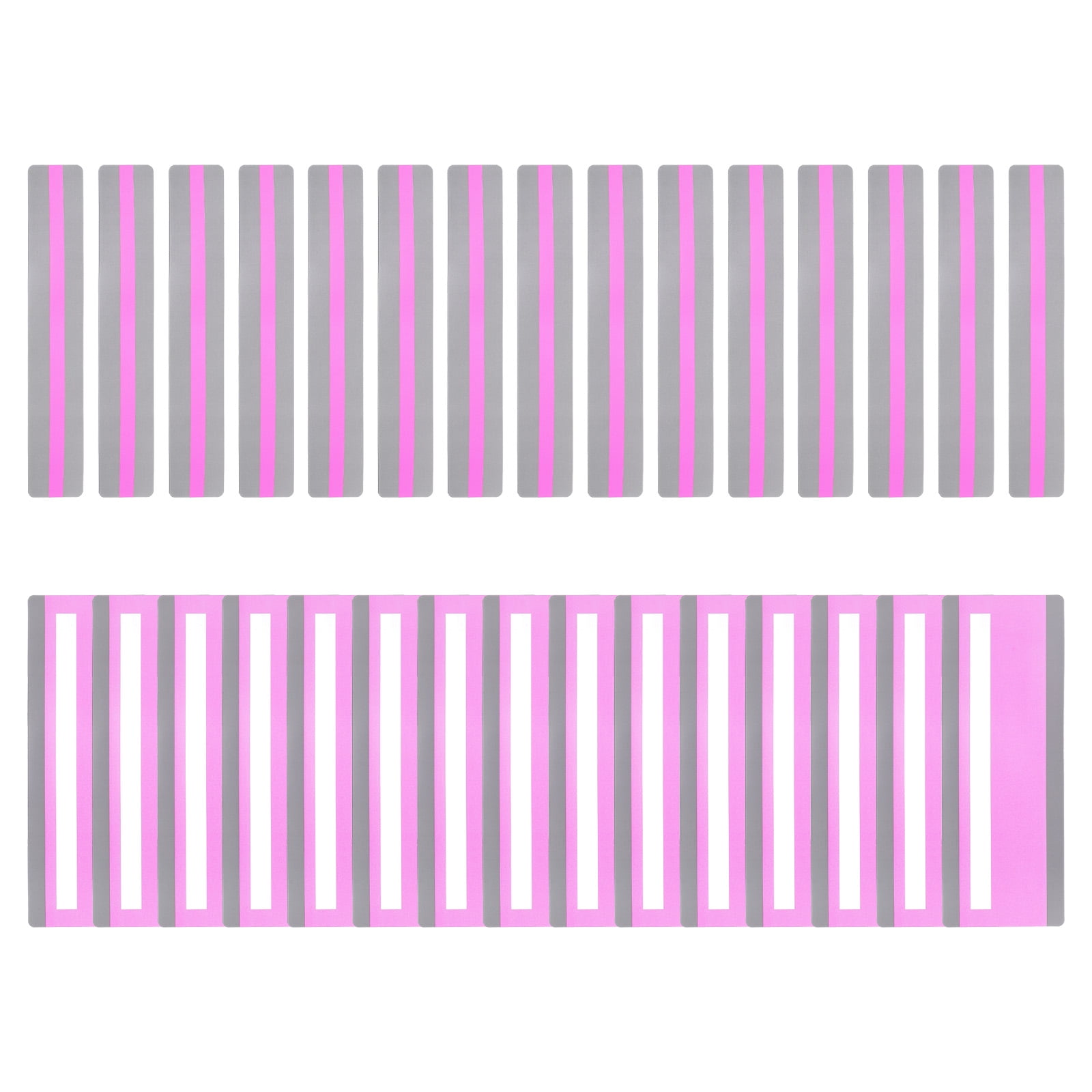 Uxcell 30Pcs Guided Reading Highlight Strips, 2 Sizes Colored Overlay ...