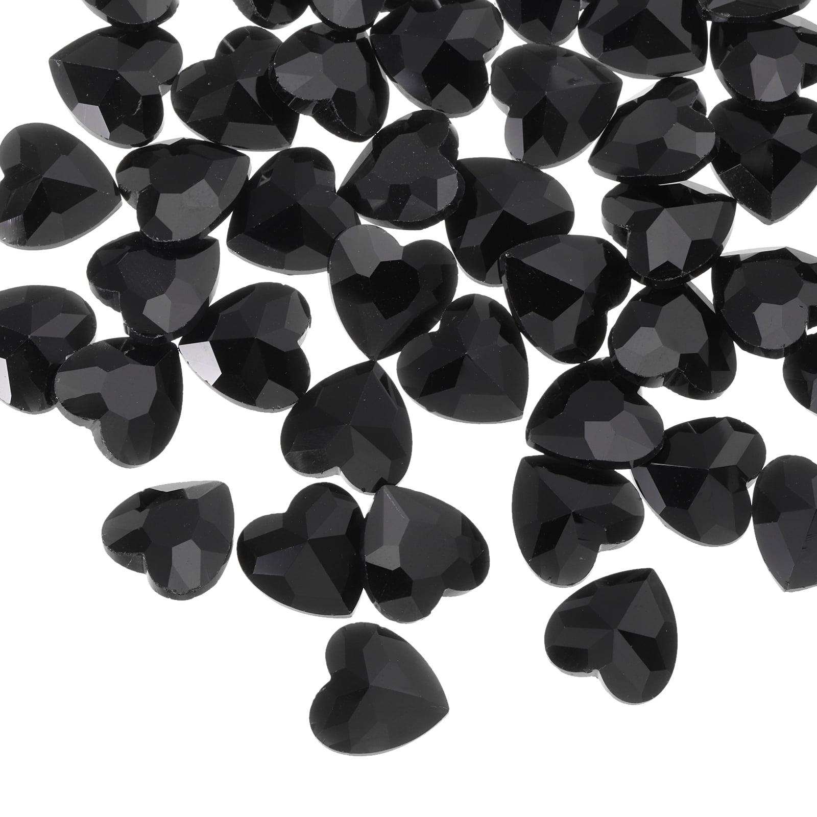 Uxcell 30Pcs Heart Rhinestones, 10mm Pointed Back Heart Glass ...