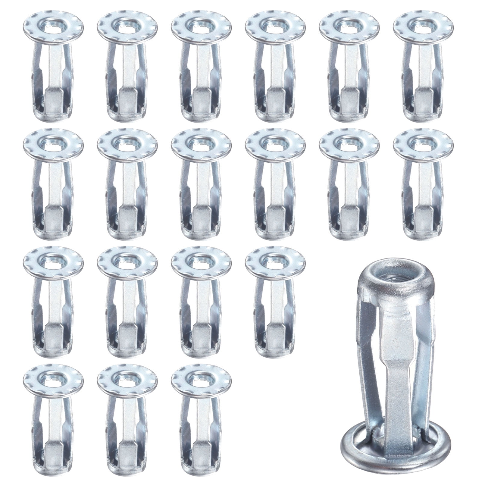 Uxcell 30Pcs Jack Nuts, M4x25 Hollow Wall Anchors Hollow Door Anchors ...