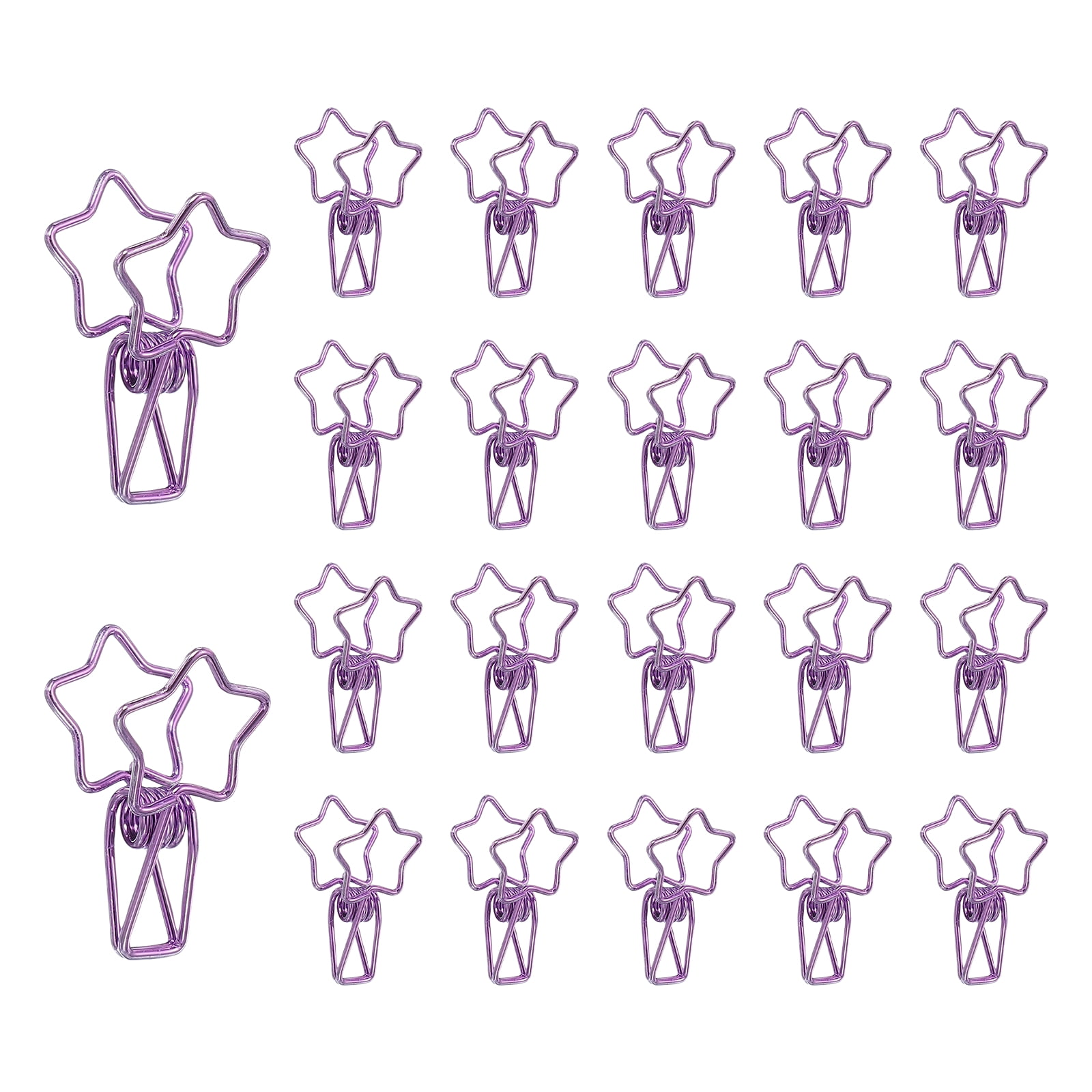 Uxcell 30Pcs Paper Office Binder Clips, 1.2" Small Metal Wire Hollow ...