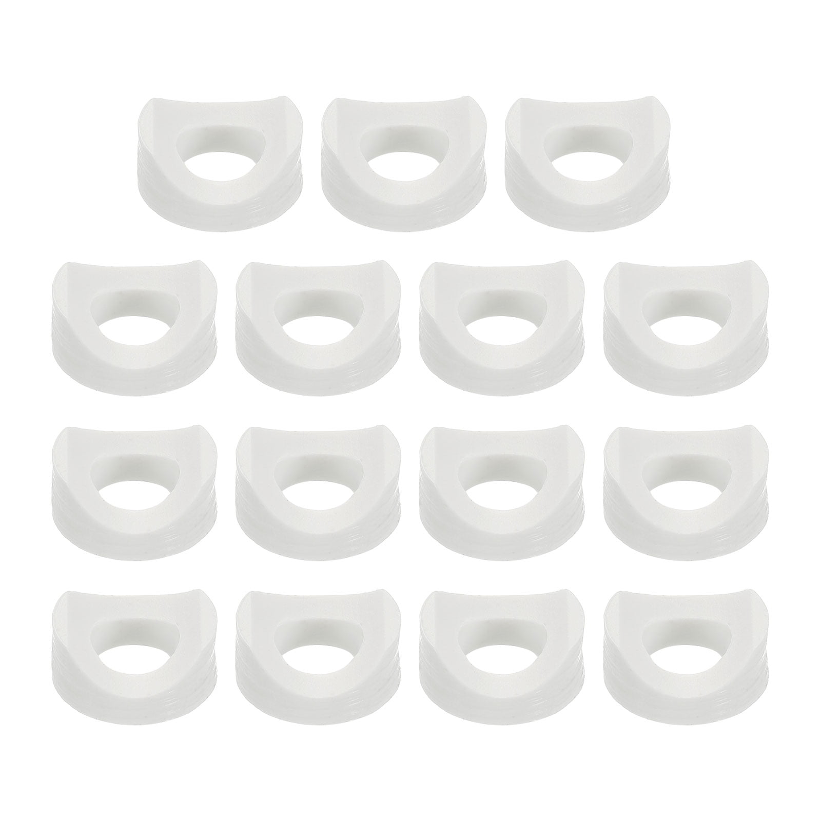 Uxcell 30Pcs Plastic Round Washers, 6mm x 12mm x 3mm White PE Concave ...