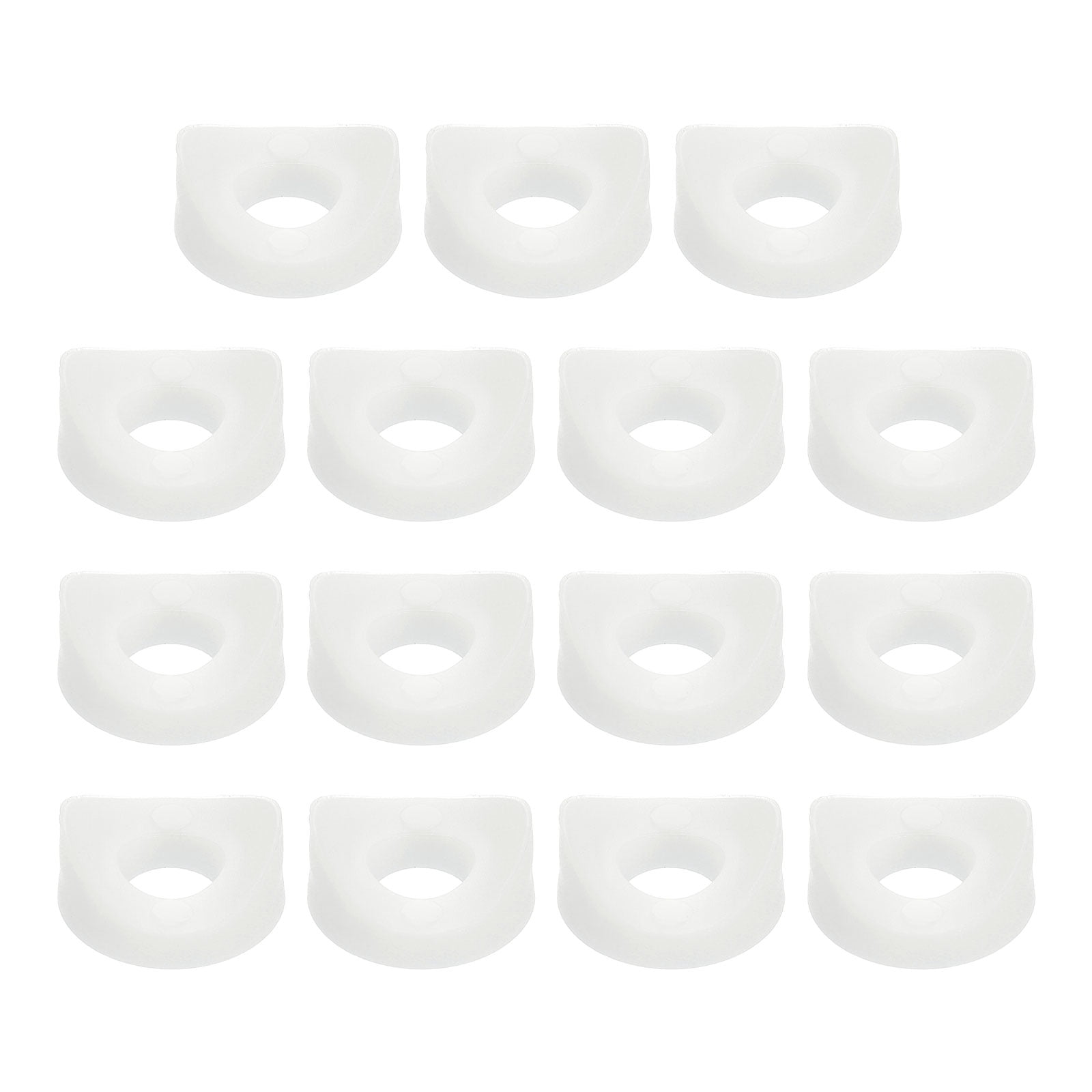 Uxcell 30Pcs Plastic Round Washers, 6mm x 16mm x 3mm White PE Concave ...