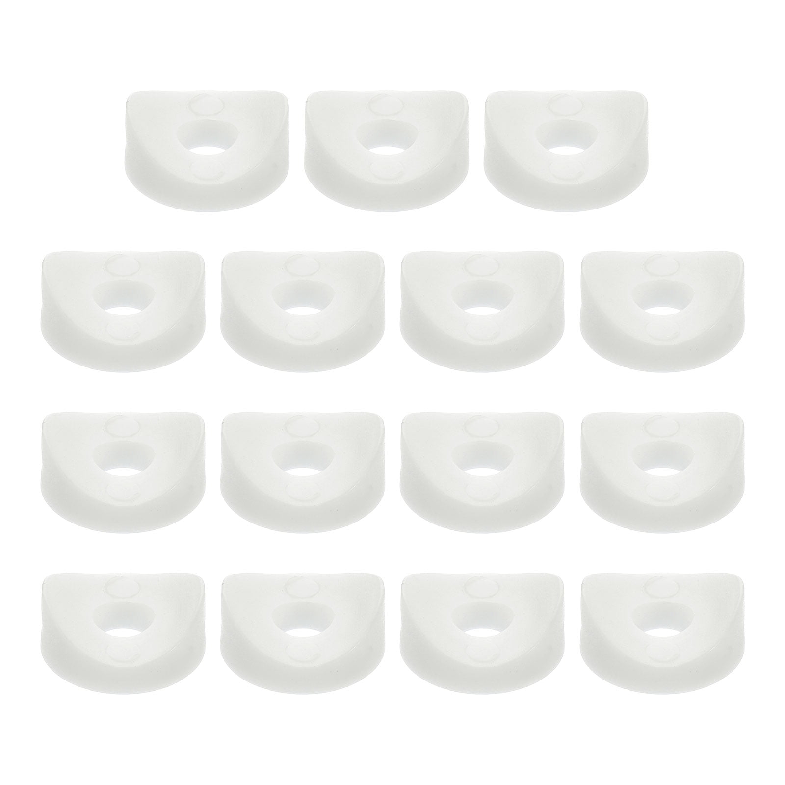 Uxcell 30Pcs Plastic Round Washers, 6mm x 19mm x 4mm White PE Concave ...