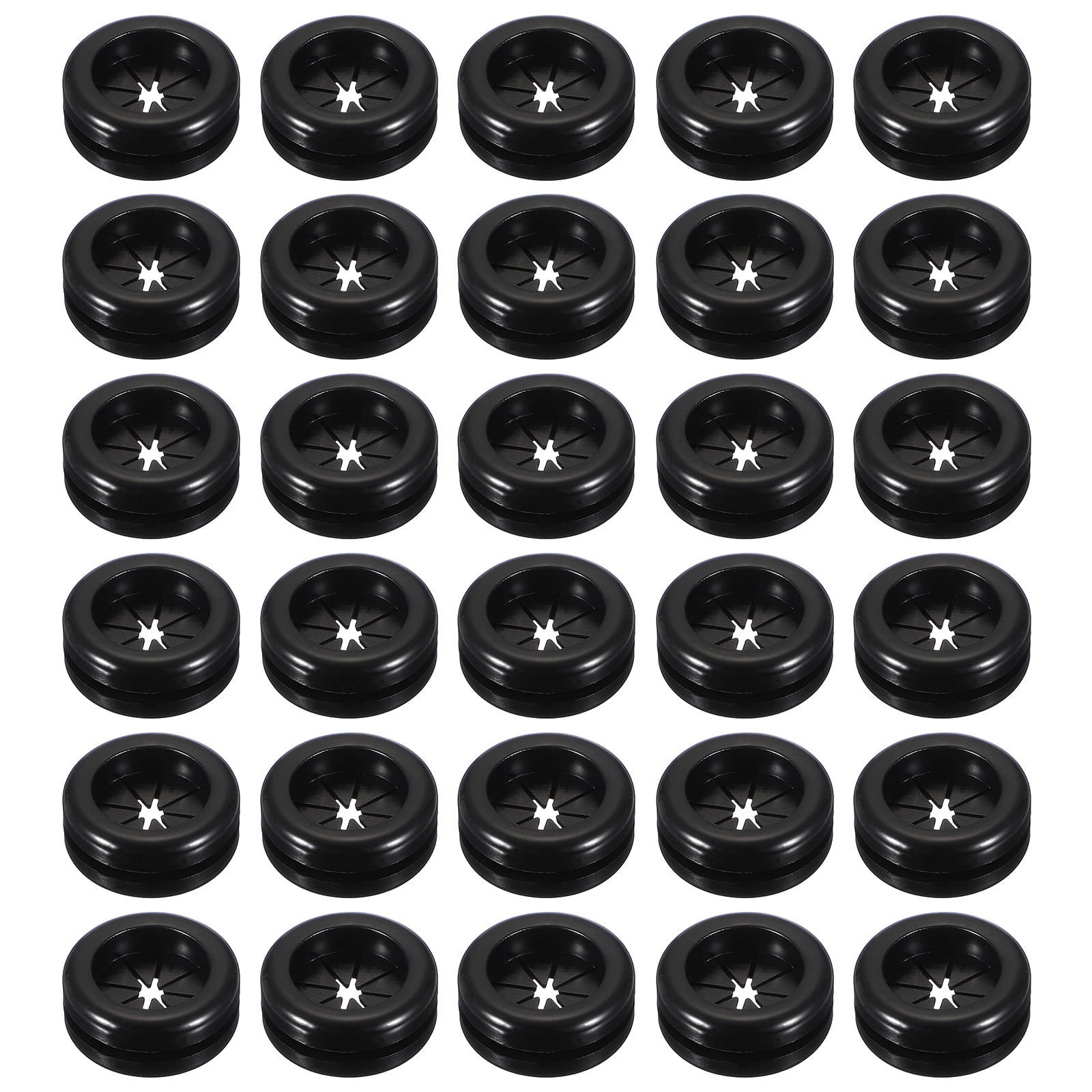 Uxcell 30Pcs Rubber Plug Hole Grommet Kit, 0.6" Firewall Closed Hole ...