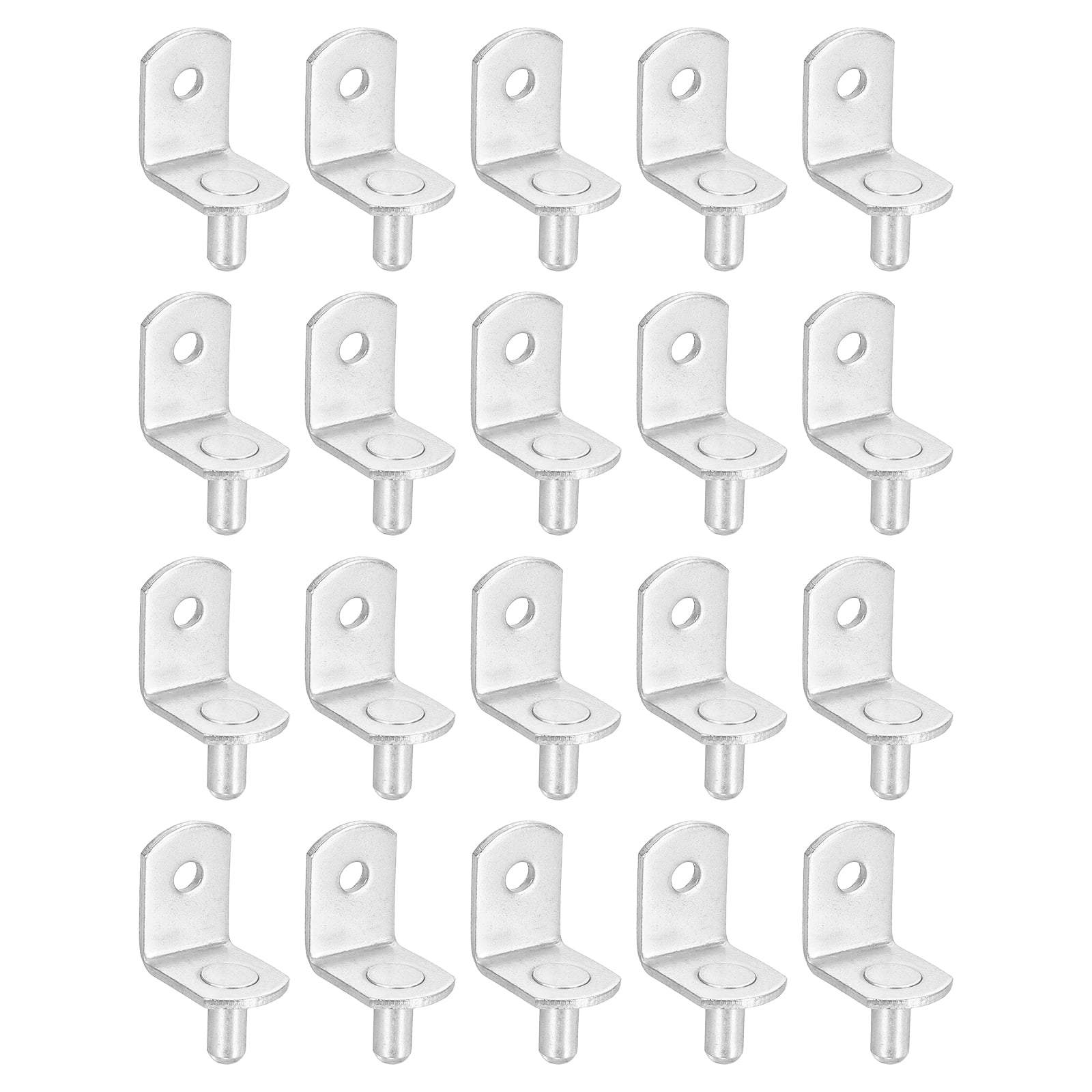 Uxcell 30Pcs Shelf Support Pegs, 5mm L-Shaped Bracket with Hole, Metal ...