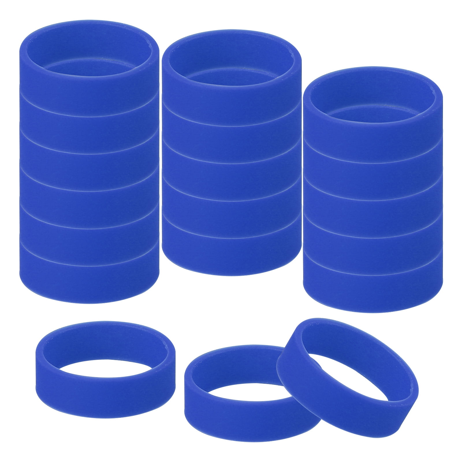 Uxcell 30Pcs Tiny Rubber Bands, 0.8 x 0.28 Inch Silicone Wide Rubber ...