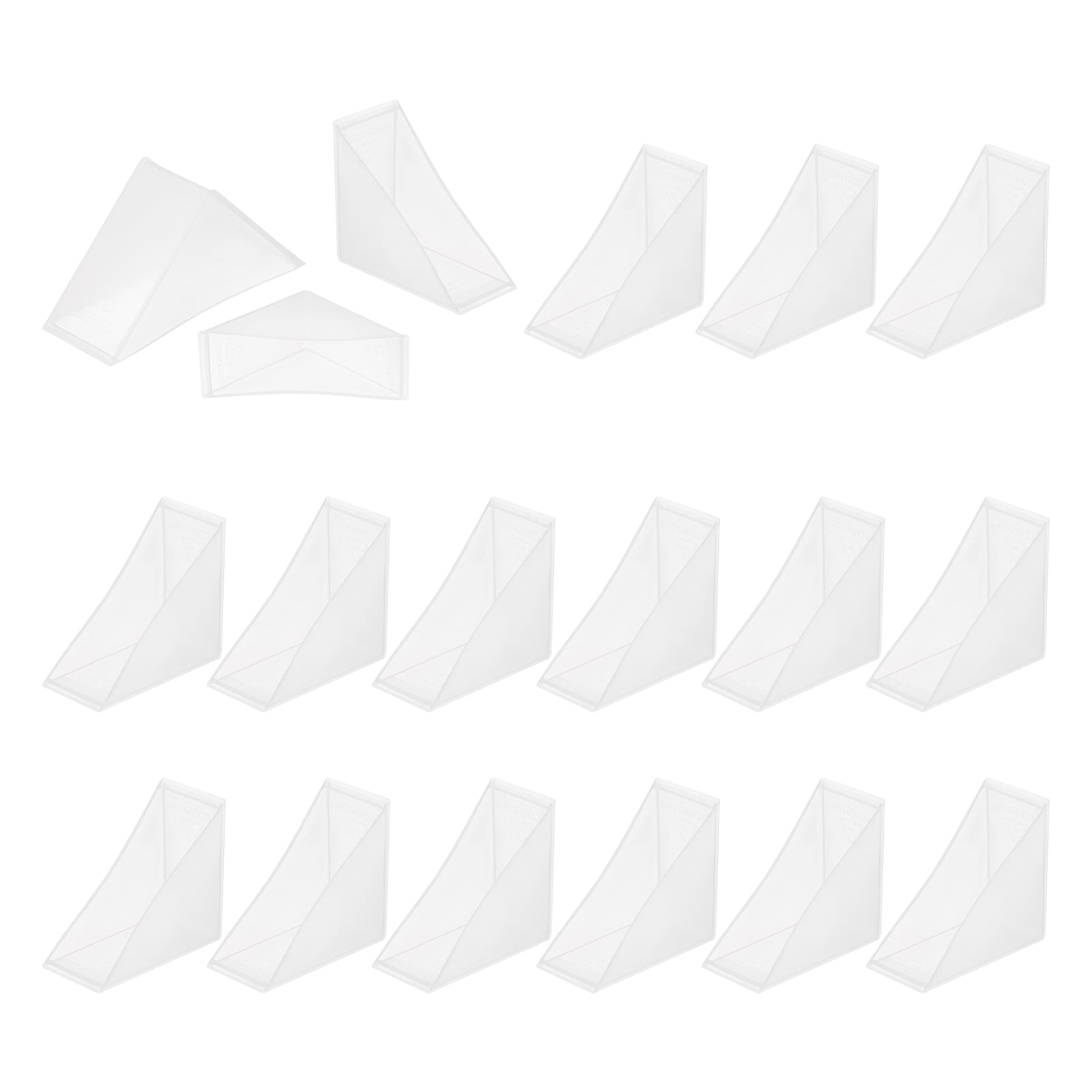 Uxcell 30Pcs Triangle Glass Corner Protector, 0.91 Inch Plastic Glass ...