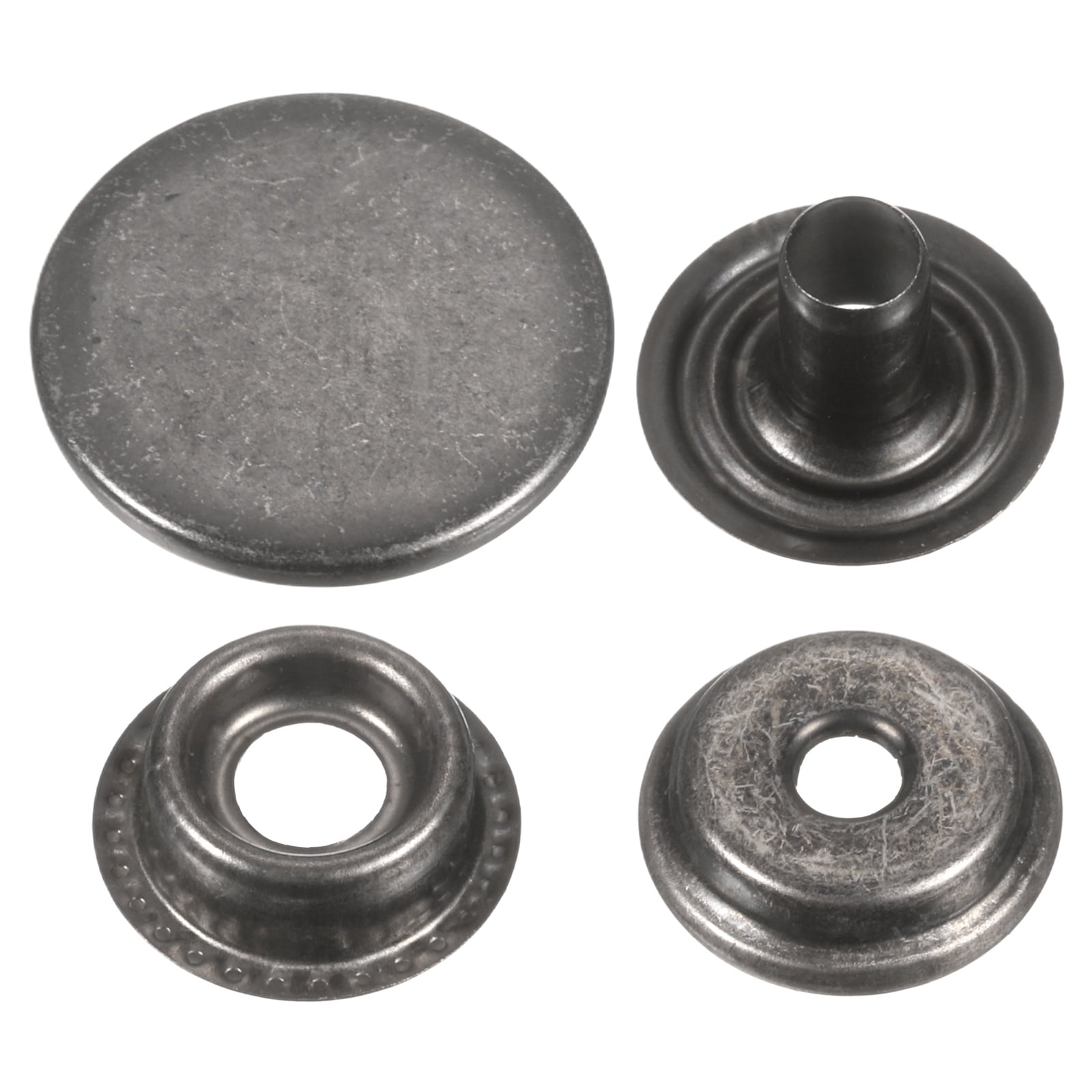 Uxcell 30Set Press-Stud Cap Button 17mm Metal Snap Fastener for ...