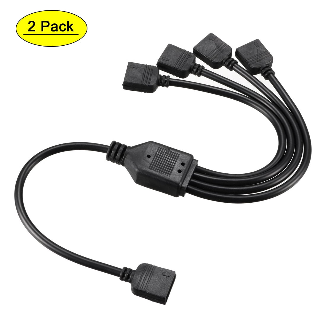 Uxcell 30cm 1 Female to 4 Female 3 Pins ARGB Splitter Cable for 5050 ...