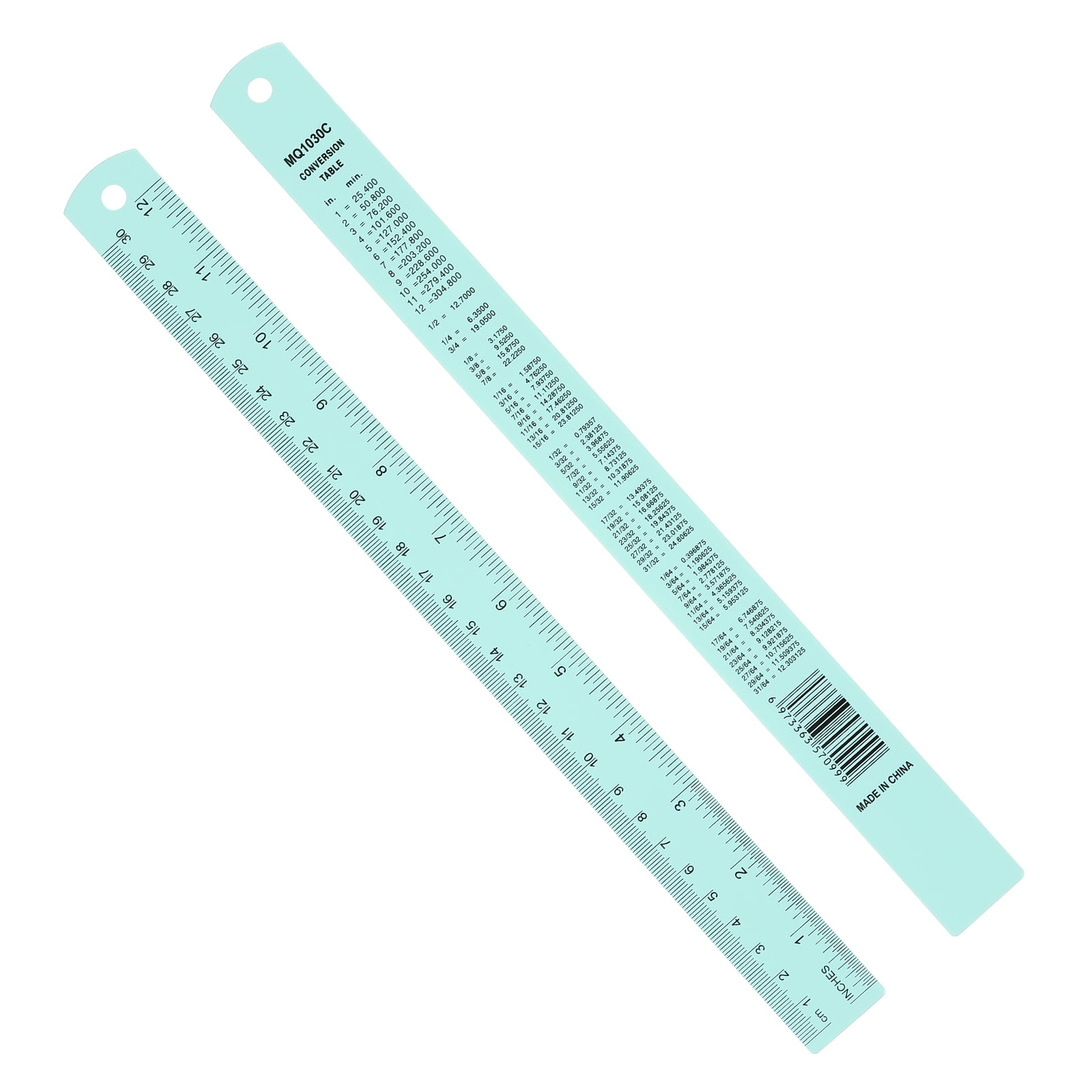 Uxcell 30cm/12" Metal Ruler, 2 Pack Aluminum Alloy Rulers with ...