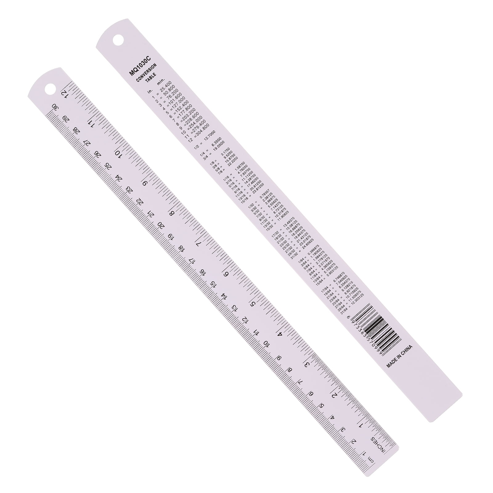 Uxcell 30cm/12" Metal Ruler, 2 Pack Aluminum Alloy Rulers with ...