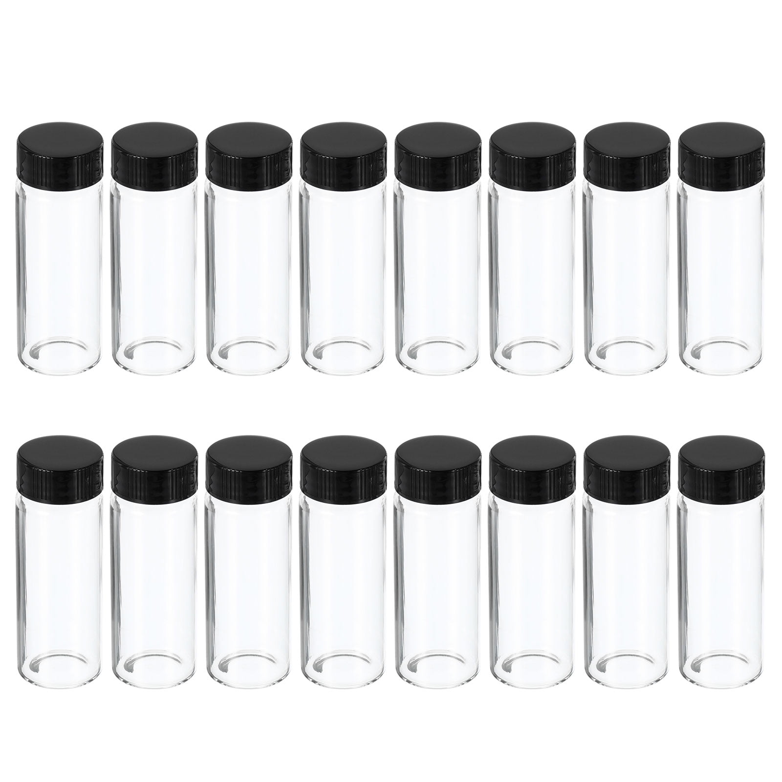 Uxcell 30mL Glass Vials with Screw Caps Liquid Sample Vial Storage, Clear 16Pcs - Walmart.com