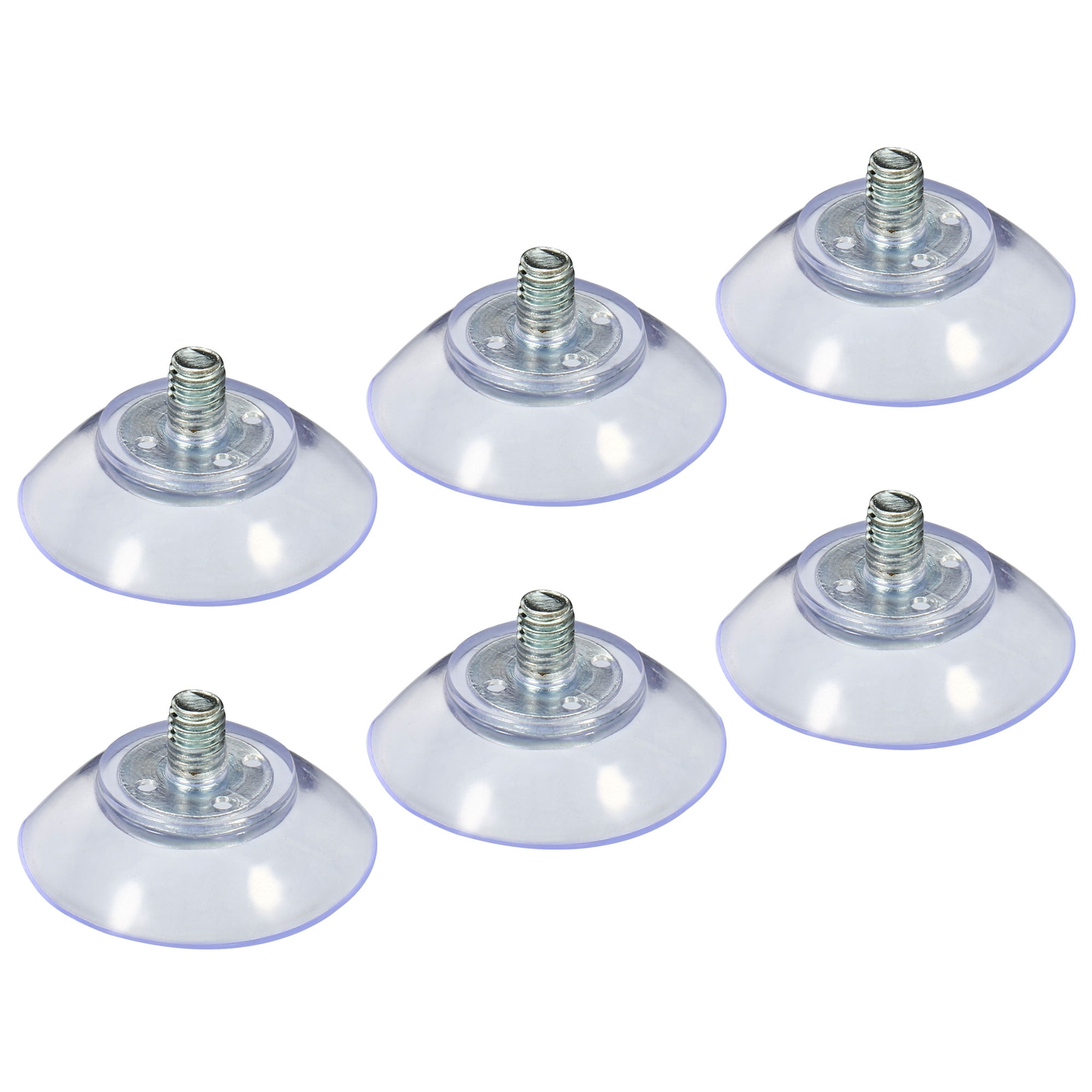 Uxcell 30mm Dia. Home Glass Wall Hanger M5 Screw Suction Cup 6 Pack ...