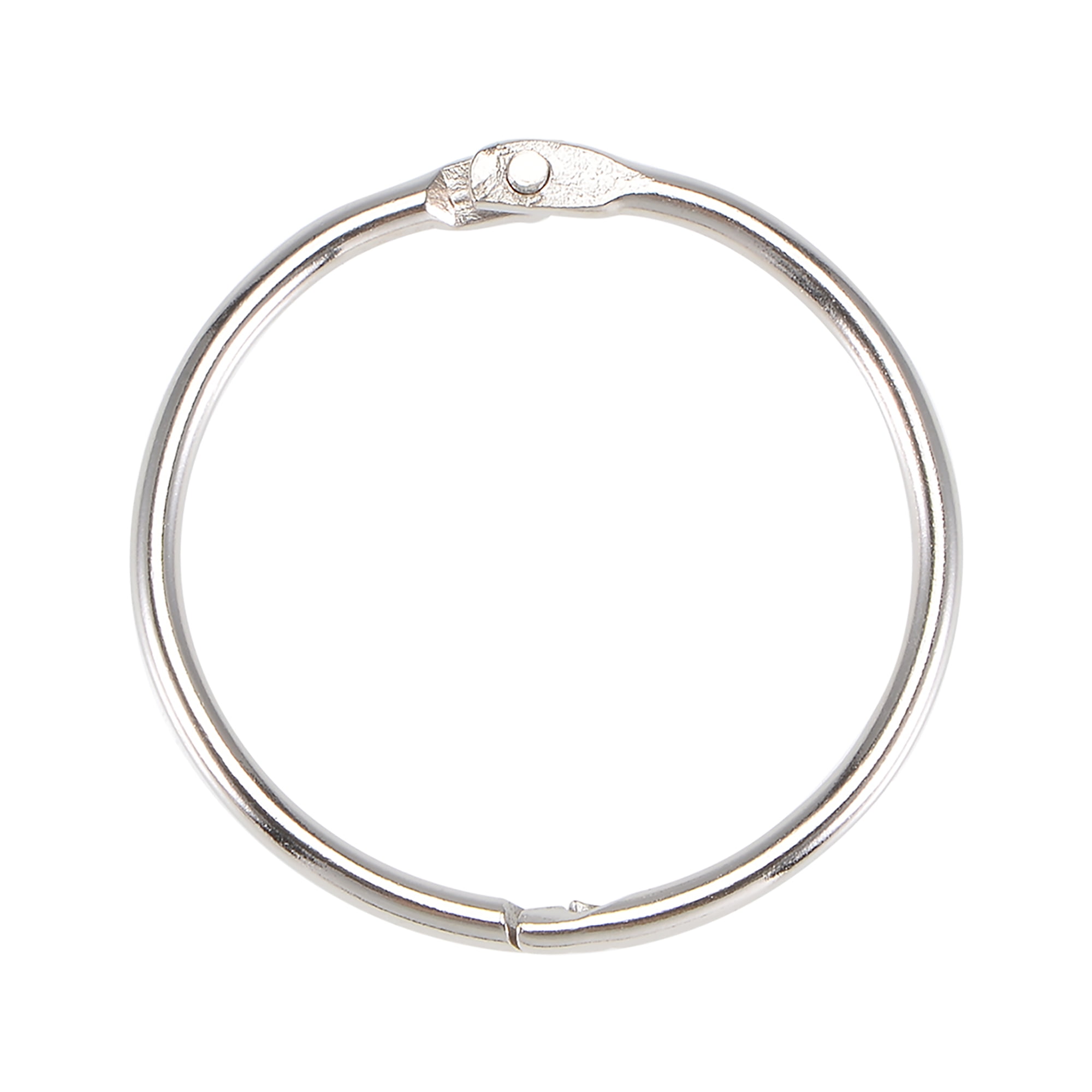 Uxcell 30mm O.D. Nickel Plated Iron Binder Rings Keyring Connector 50 ...