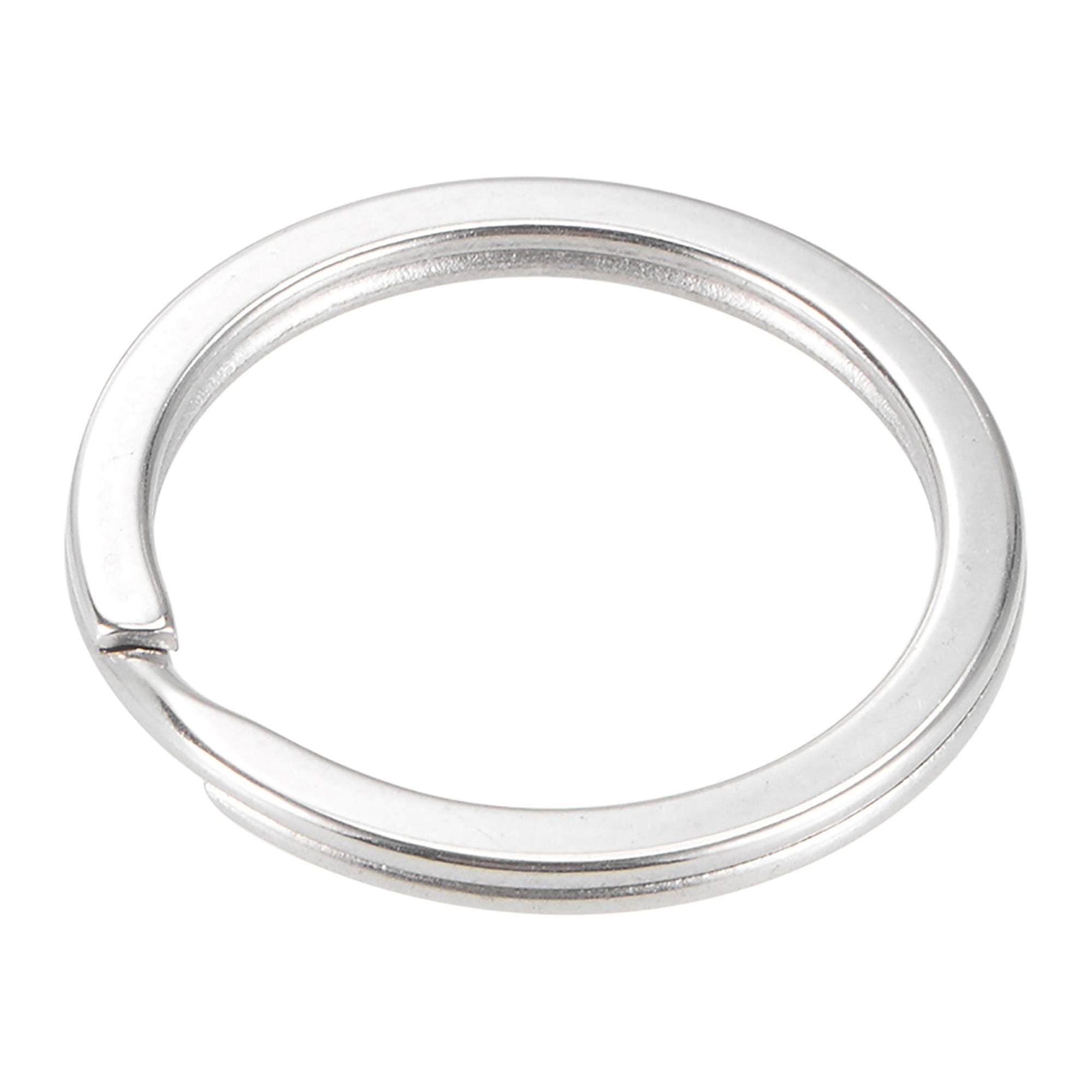 Uxcell 30mm O.D. Stainless Steel Flat Open Split Keyring Connector ...
