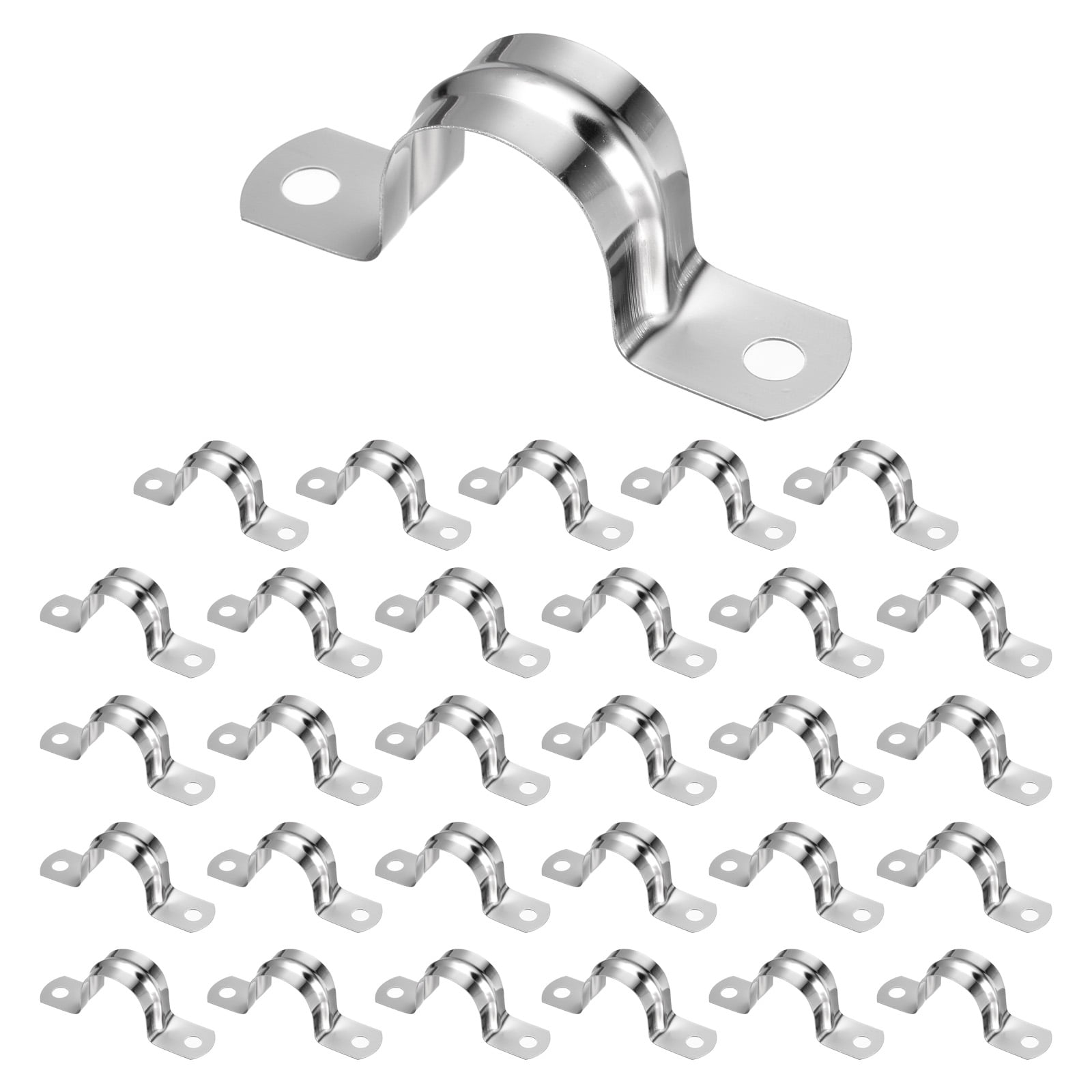 Uxcell 30pcs 1-Inch 25mm Conduit Clamps M25 U Tube Pipe Clamp Stainless ...