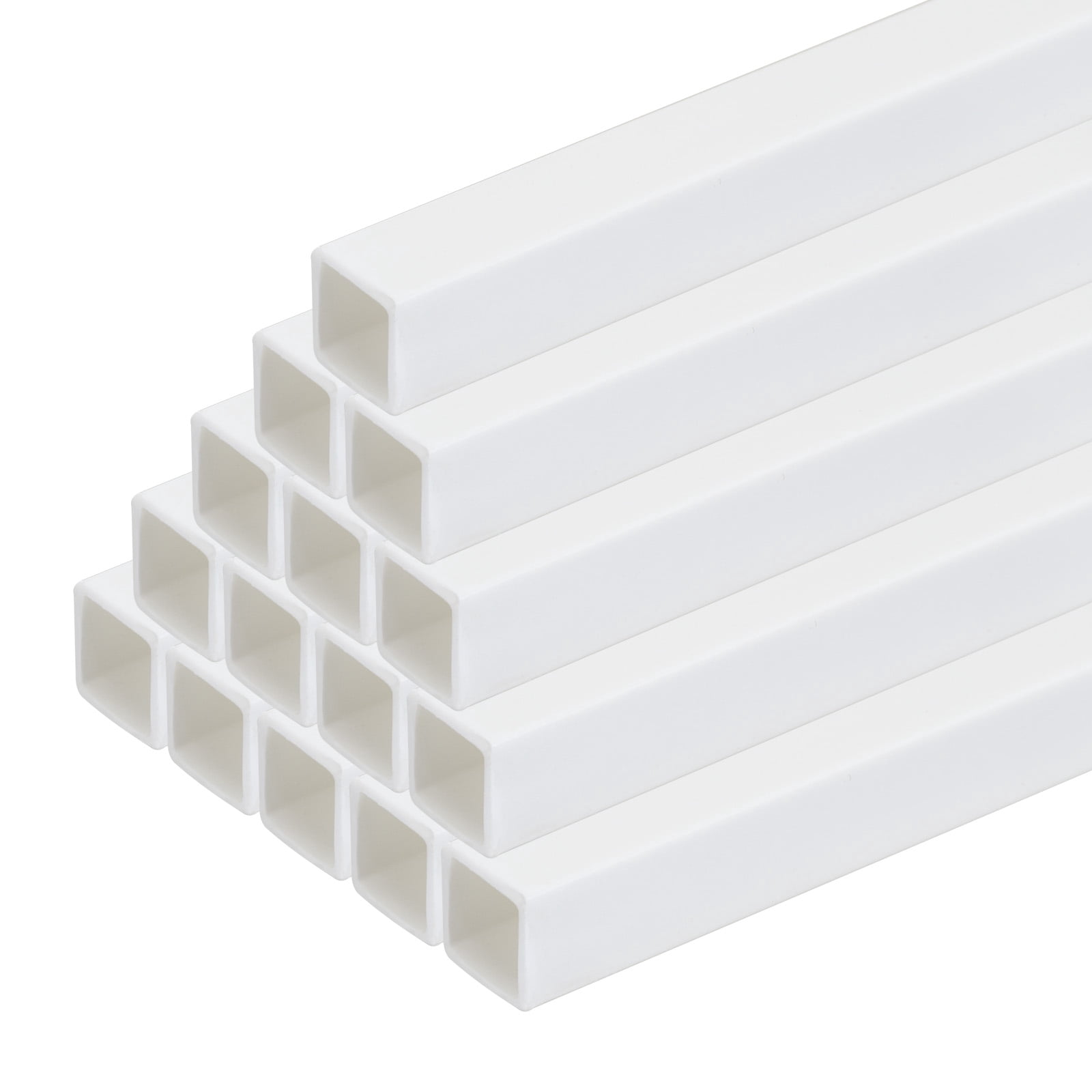 Uxcell 30pcs 10" Plastic Model Tube ABS Square Tube 0.39"x0.39" White ...