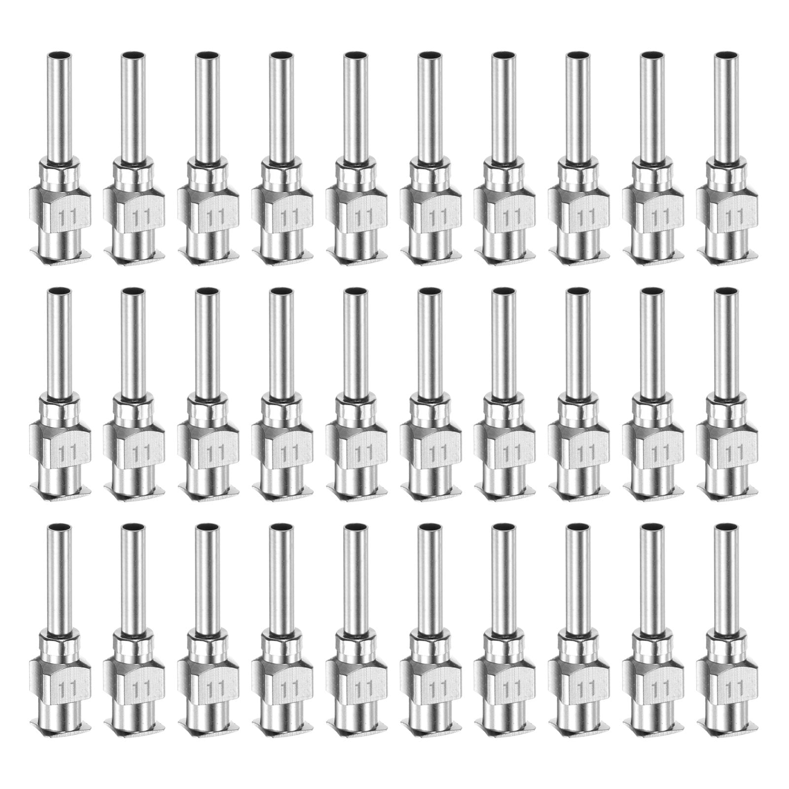 Uxcell 30pcs 11G Stainless Steel Dispensing Needles, 1/2" Glue Needle ...