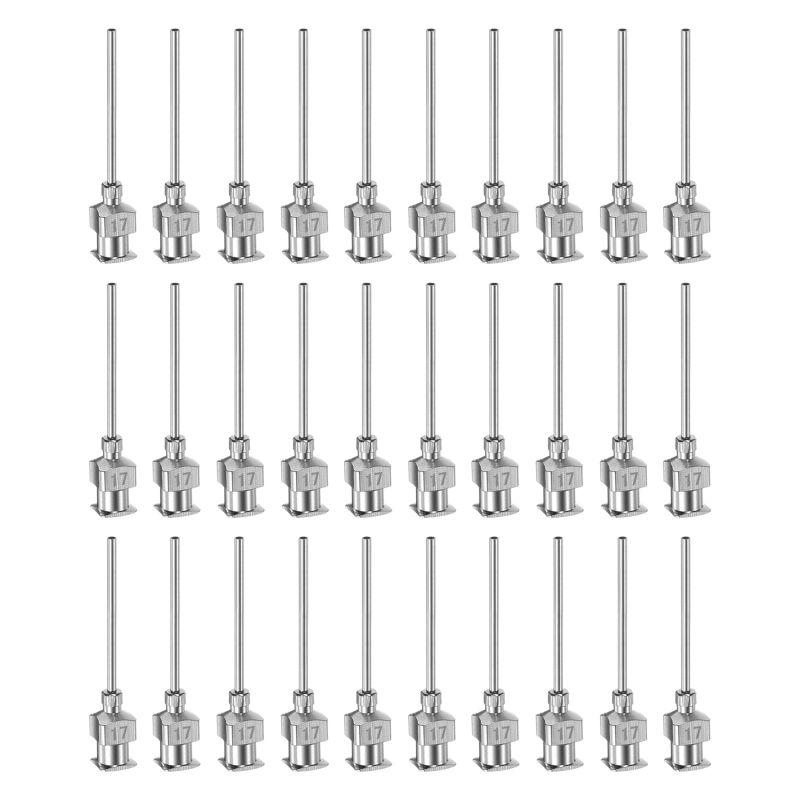Uxcell 30pcs 17G Stainless Steel Dispensing Needles, 1" Glue Needle ...