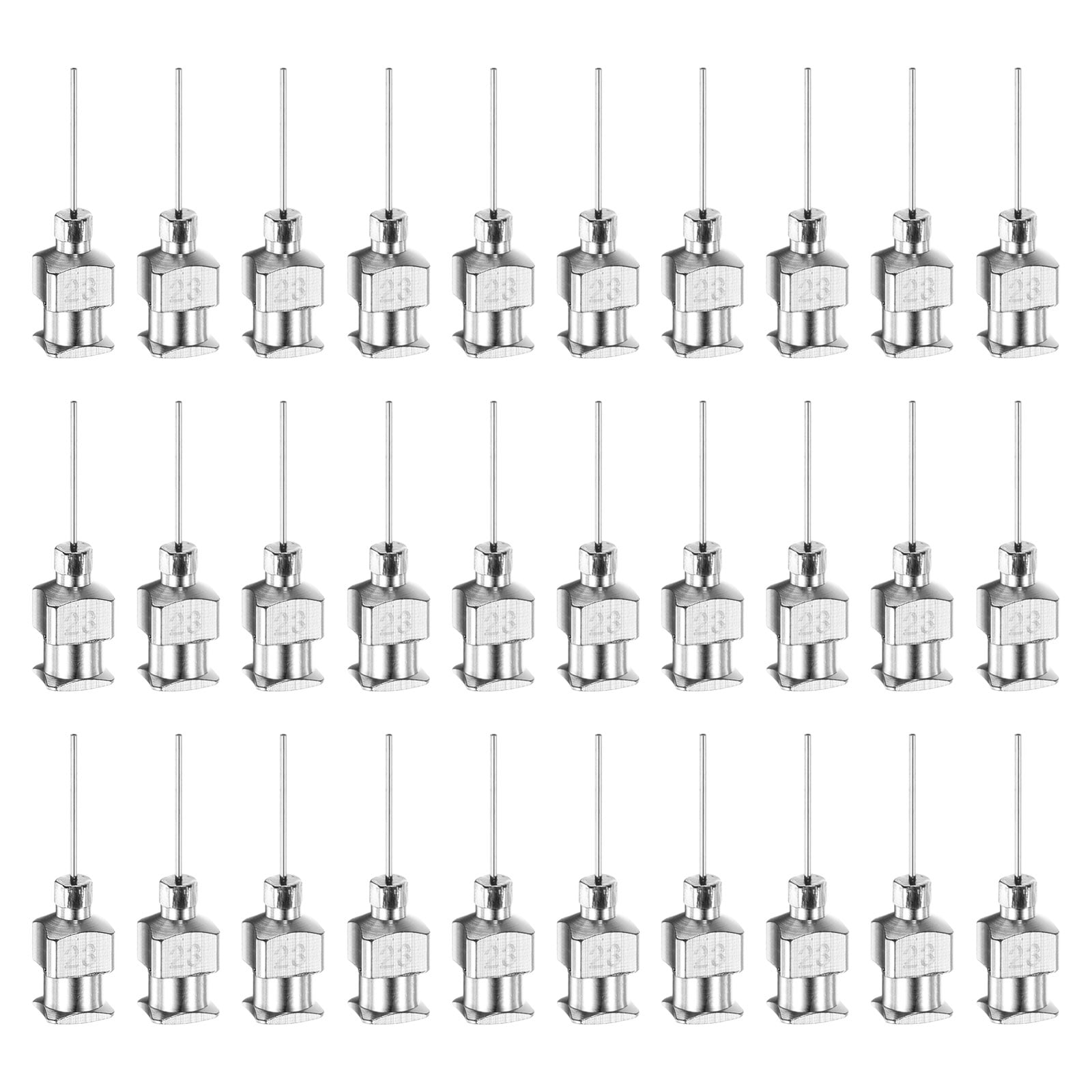 Uxcell 30pcs 23G Stainless Steel Dispensing Needles, 1/2" Glue Needle ...