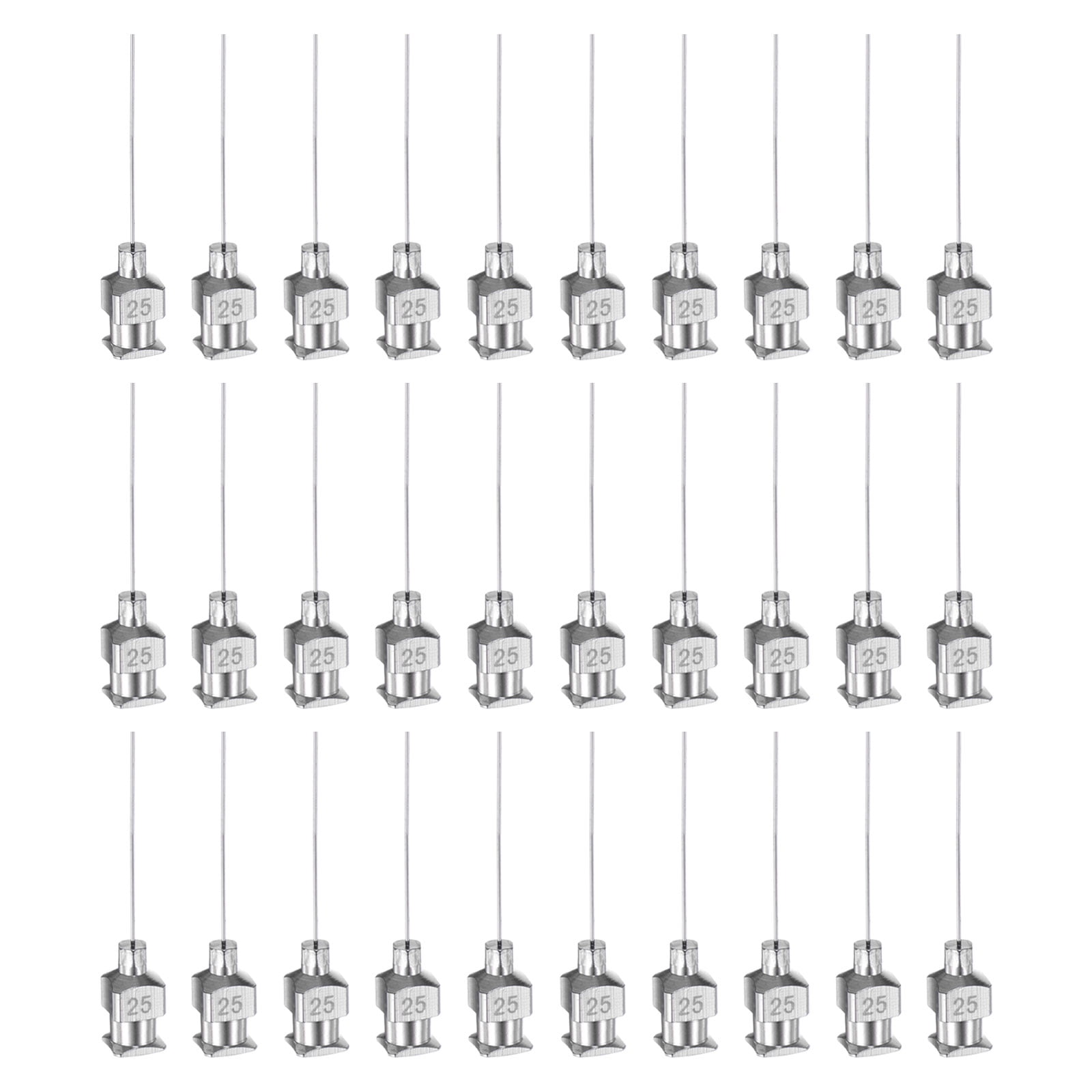 Uxcell 30pcs 25G Stainless Steel Dispensing Needles, 1" Glue Needle ...