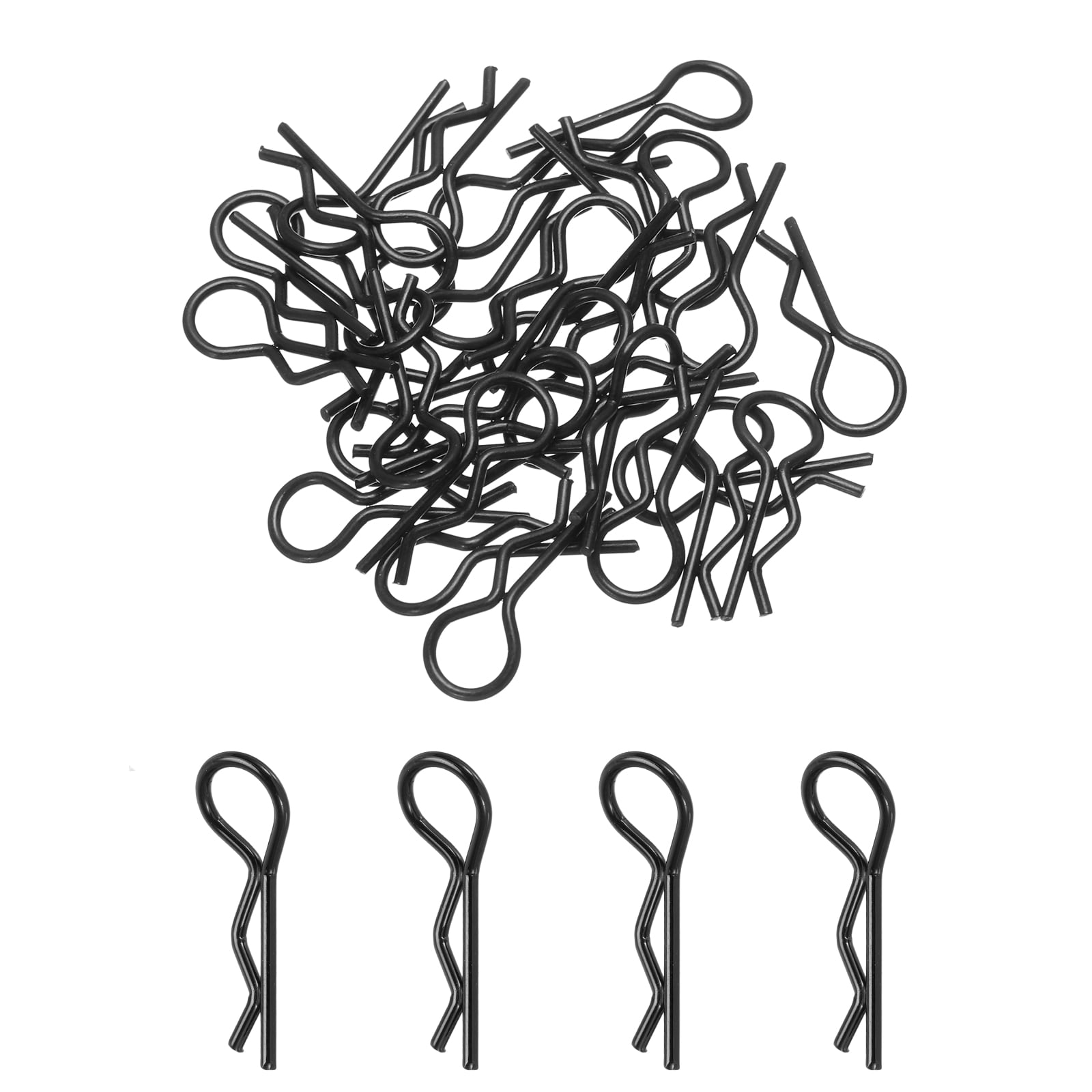 Uxcell 30pcs 30-Degree Angle Body Clips Bent Springy Pins for 1/8 1/10 ...