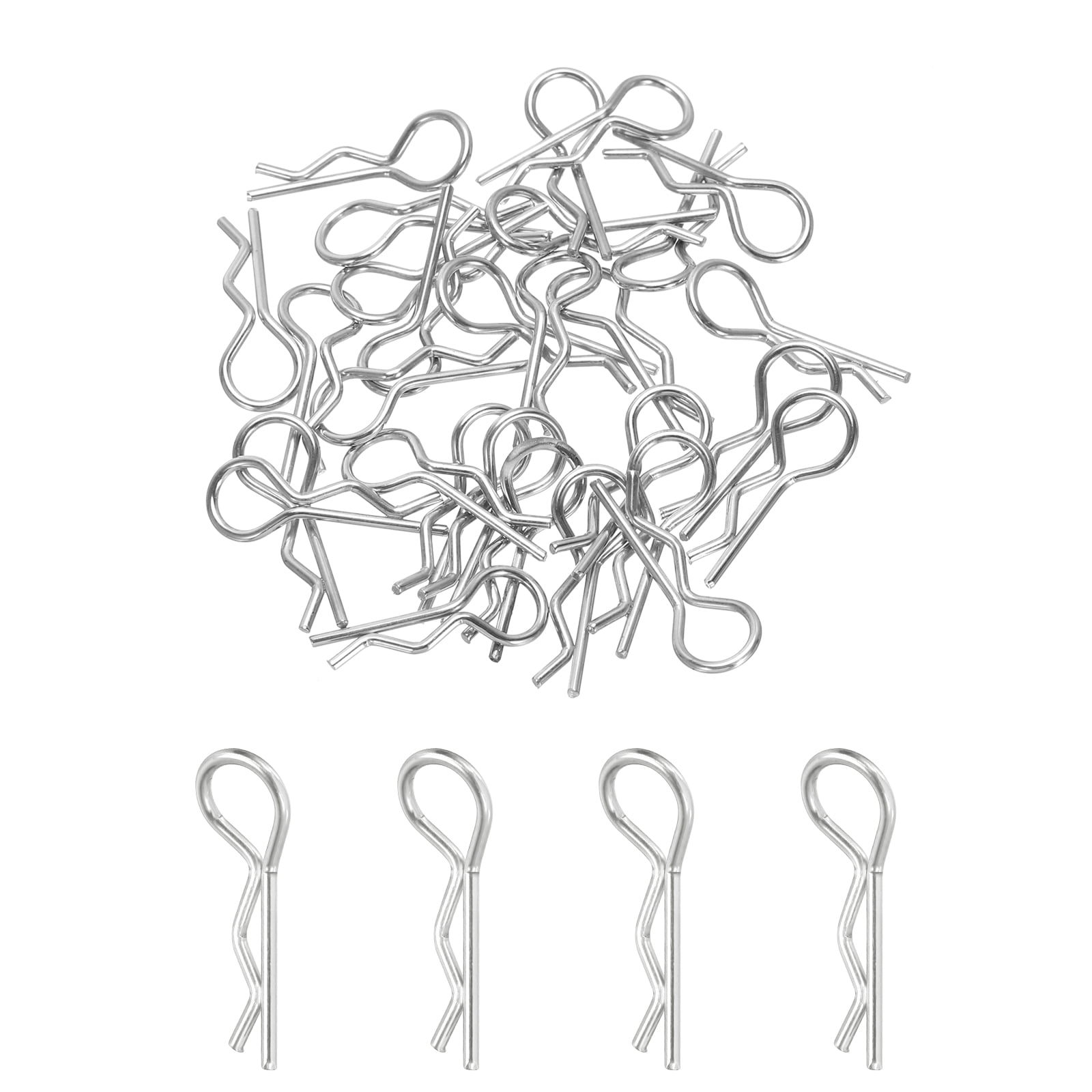 Uxcell 30pcs 30-Degree Angle Body Clips Bent Springy Pins for 1/8 1/10 ...
