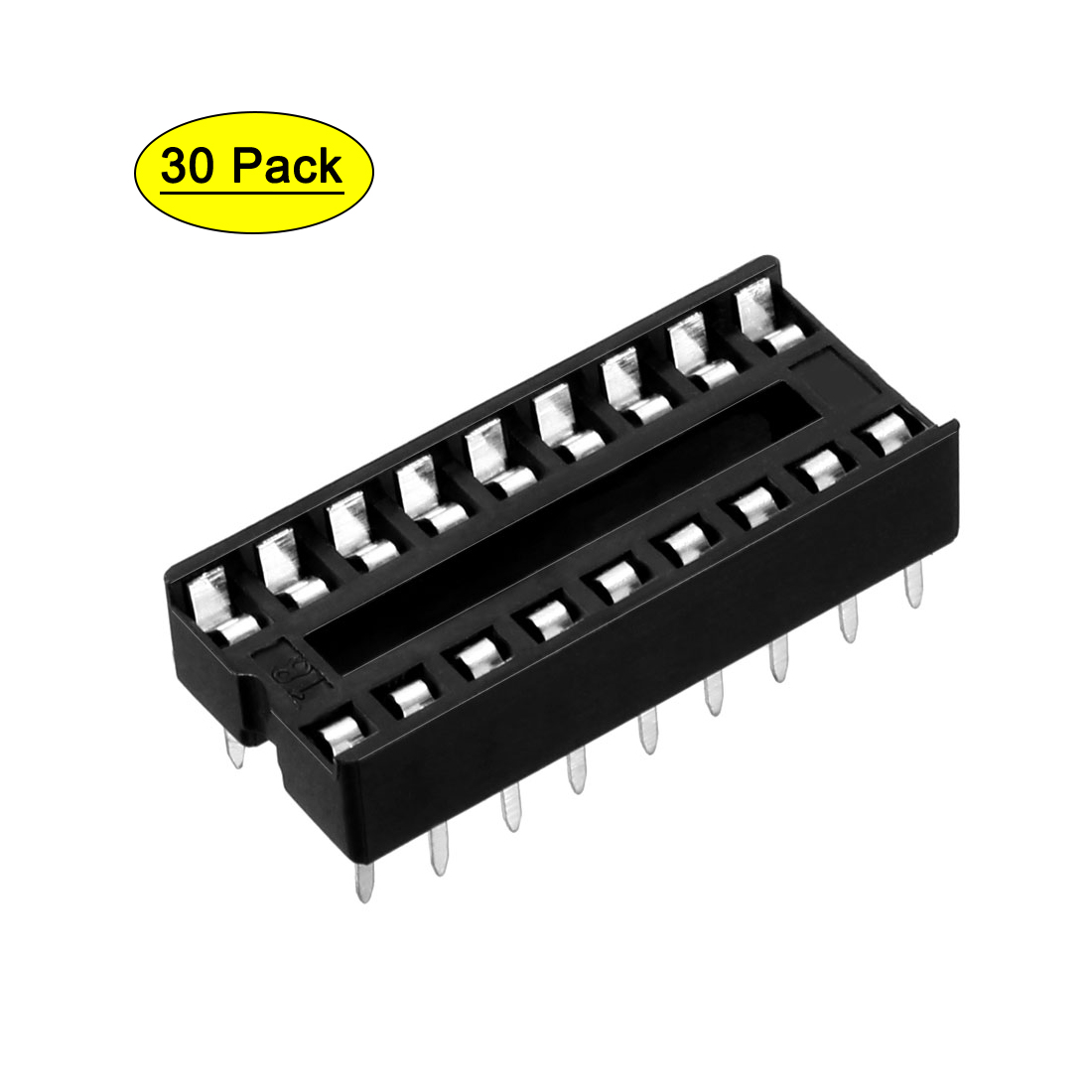 Uxcell 30pcs 7.6mm Row Pitch 2 Row 18 Flat Pins DIP IC Chip Socket Adaptor - Walmart Business ...