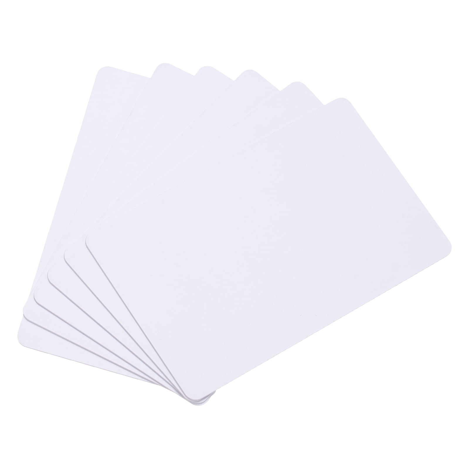 Uxcell 30Pcs Blank Cards CR80 30 Mil Plastic Cards Blank ID Card for ...