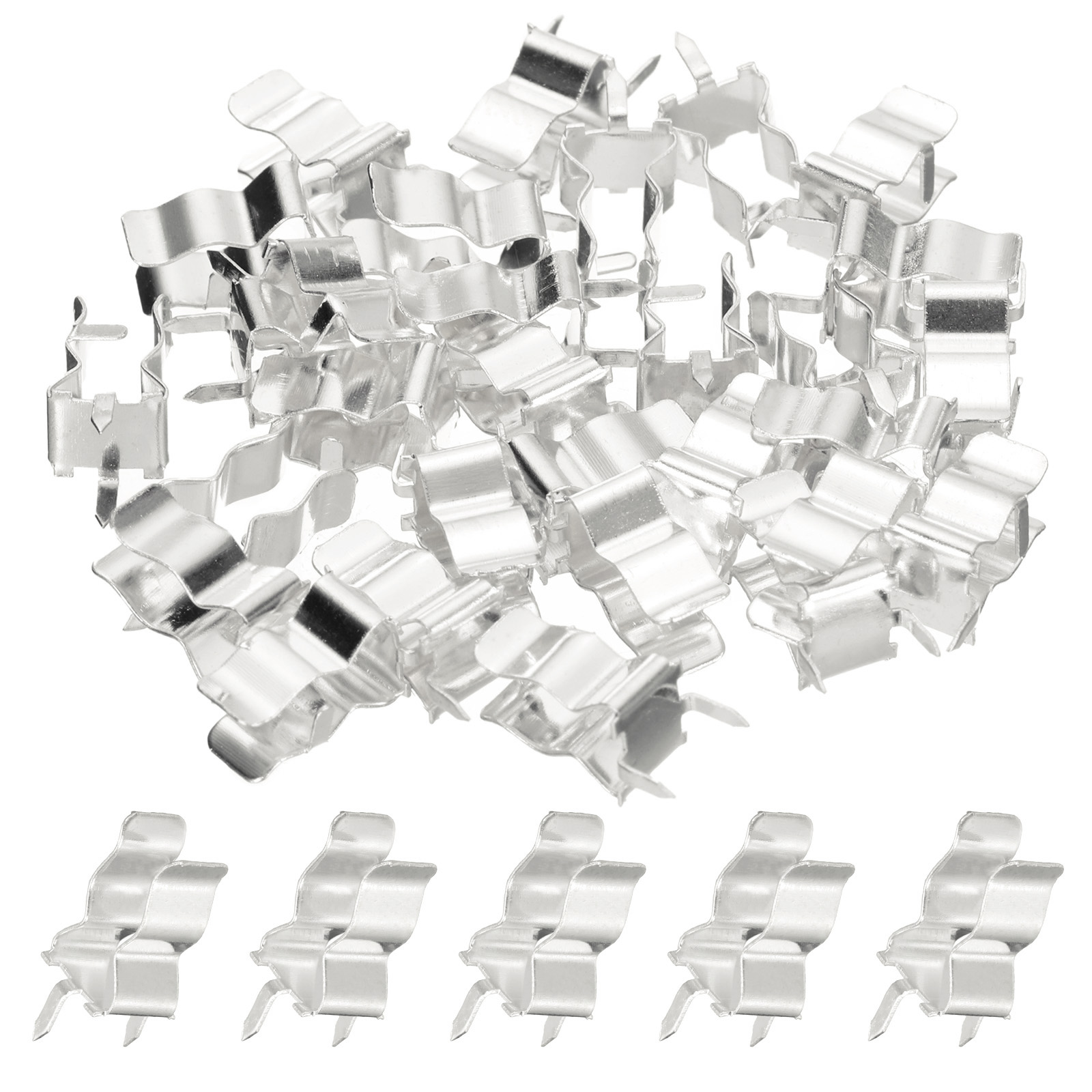 Uxcell 30pcs Fuse Clips for 5x20mm Glass Ceramic Tube Holder Clamps ...