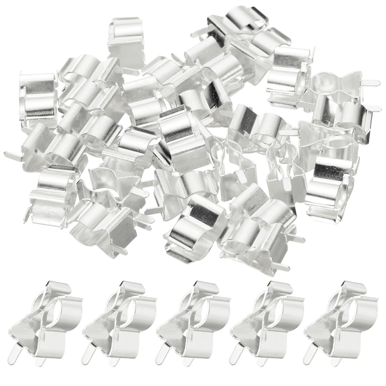 Uxcell 30pcs Fuse Clips for 6x30mm Glass Ceramic Tube Holder Clamps ...