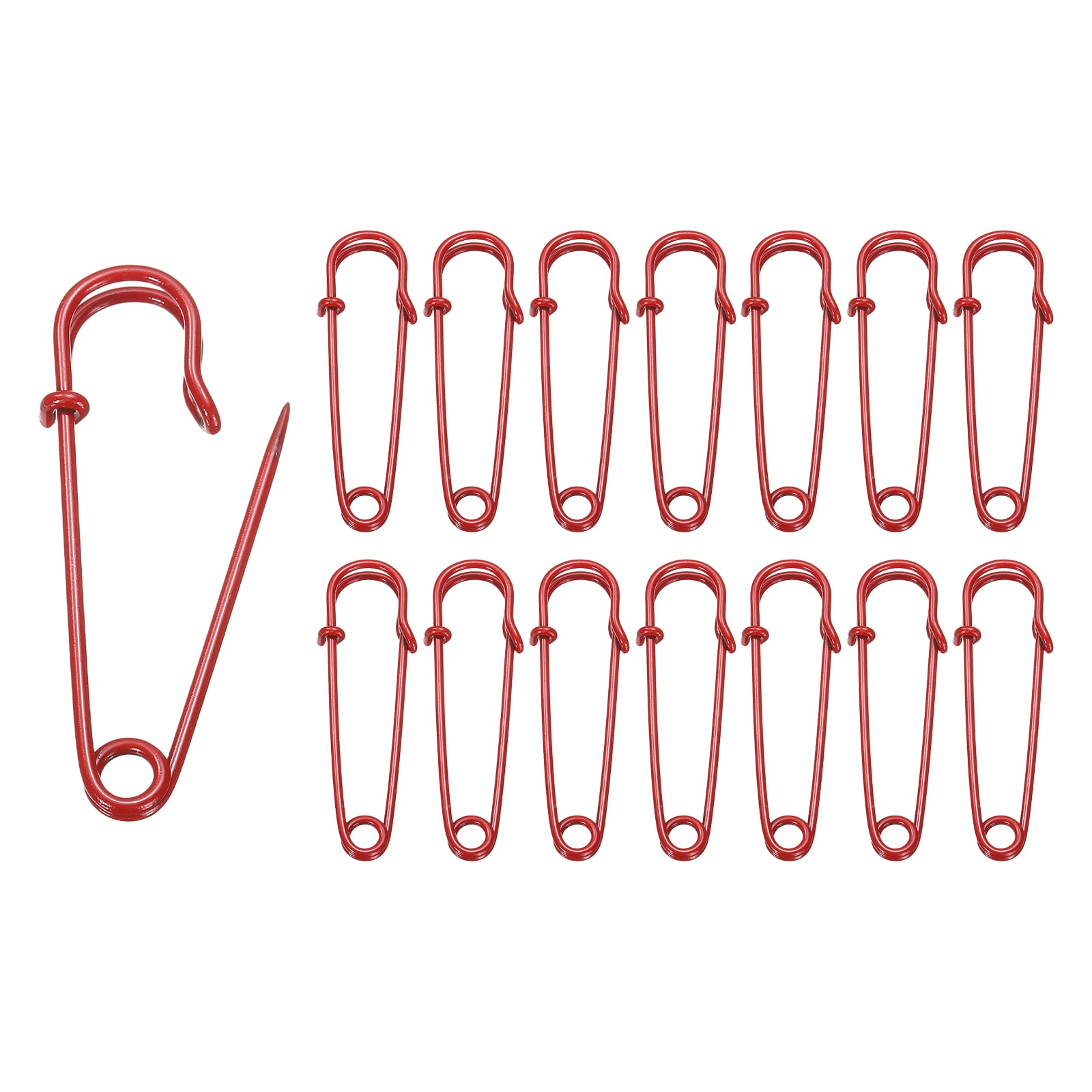 Uxcell 30pcs Safety Pins 63mm Baked Paint Large Safety Pin for Clothes ...